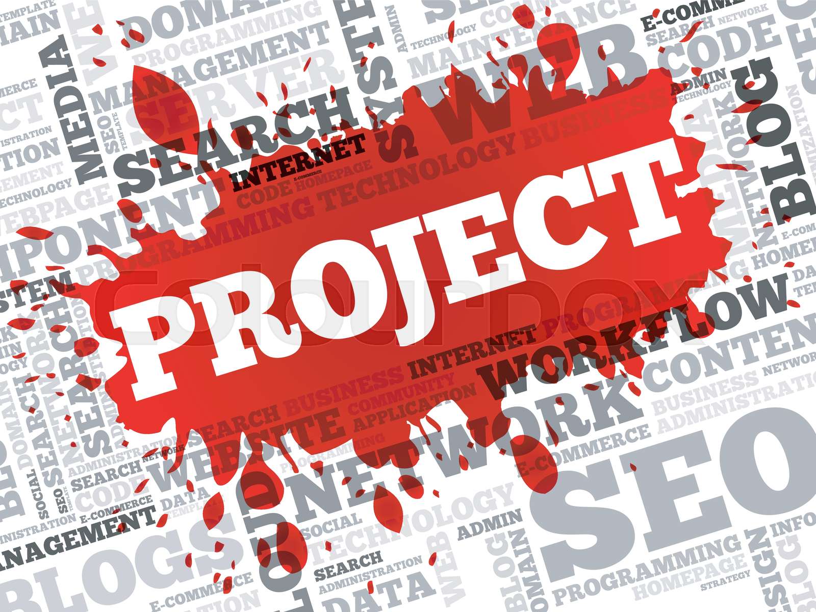 PROJECT word cloud | Stock vector | Colourbox