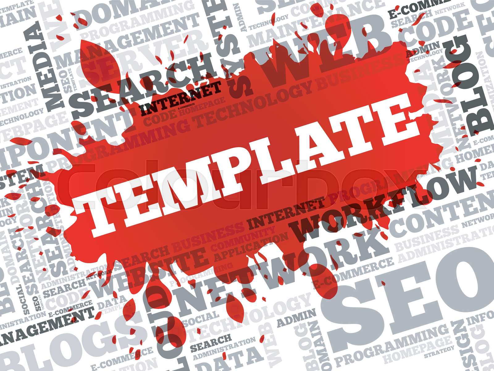 TEMPLATE word cloud | Stock vector | Colourbox