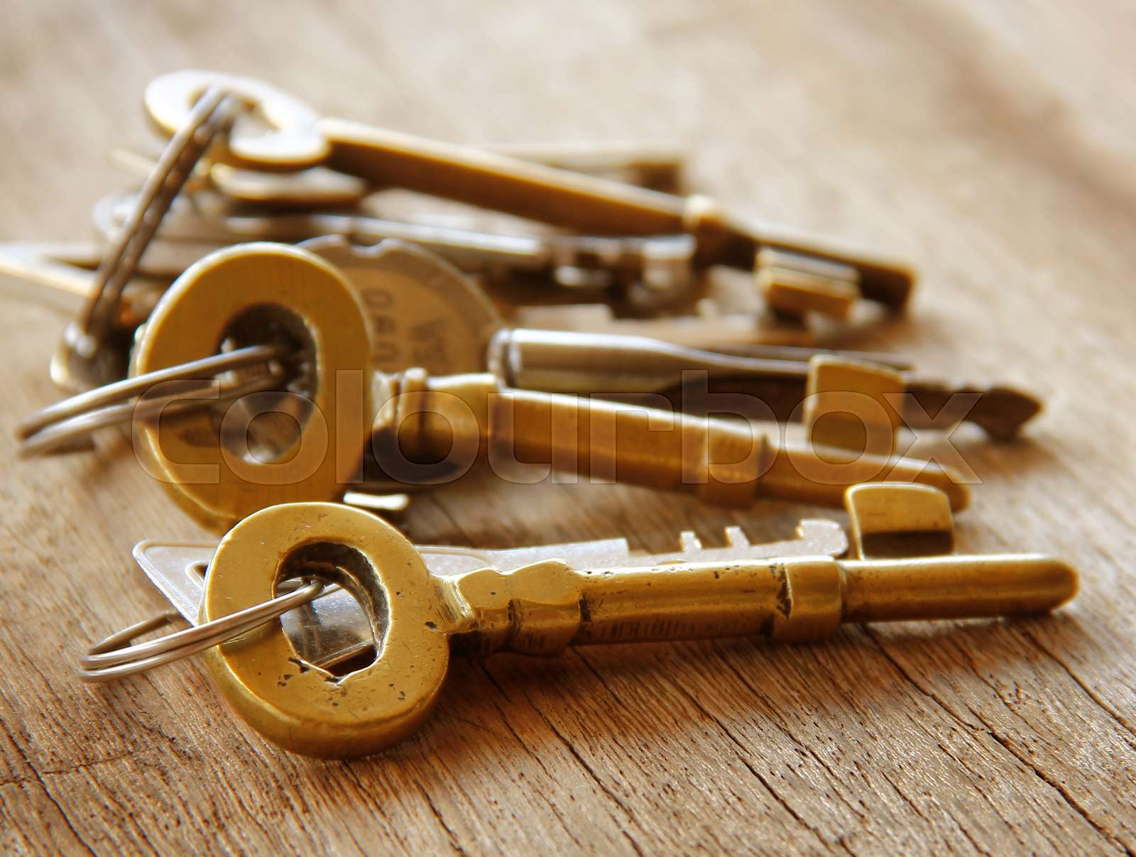 vintage golden keys | Stock image | Colourbox