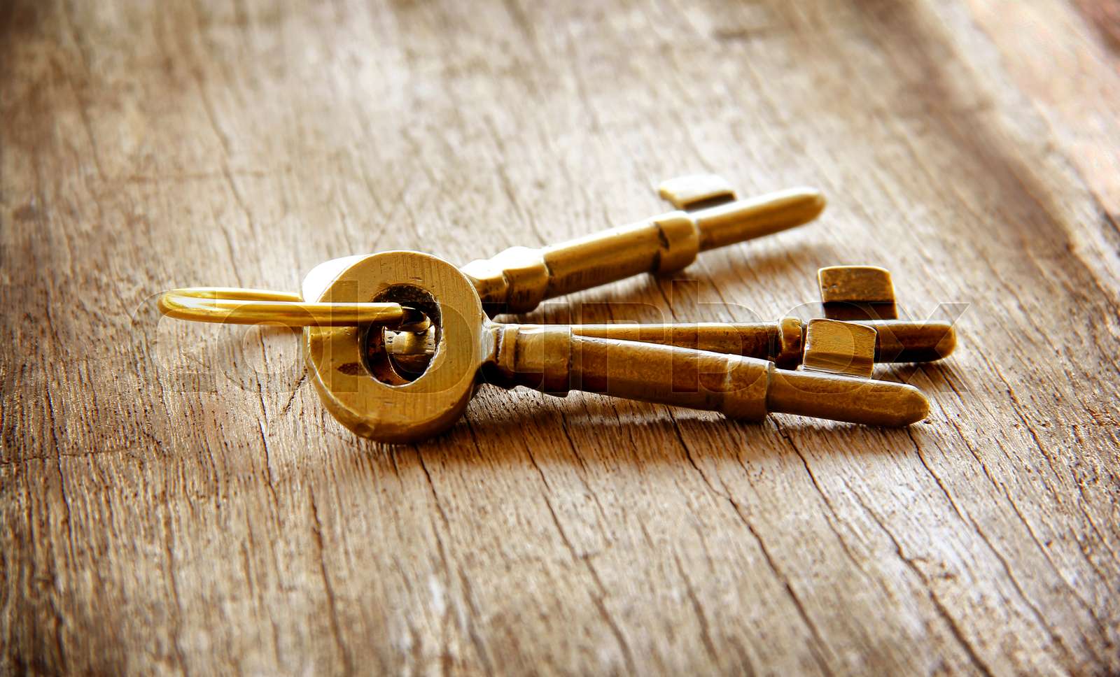 vintage golden keys | Stock image | Colourbox