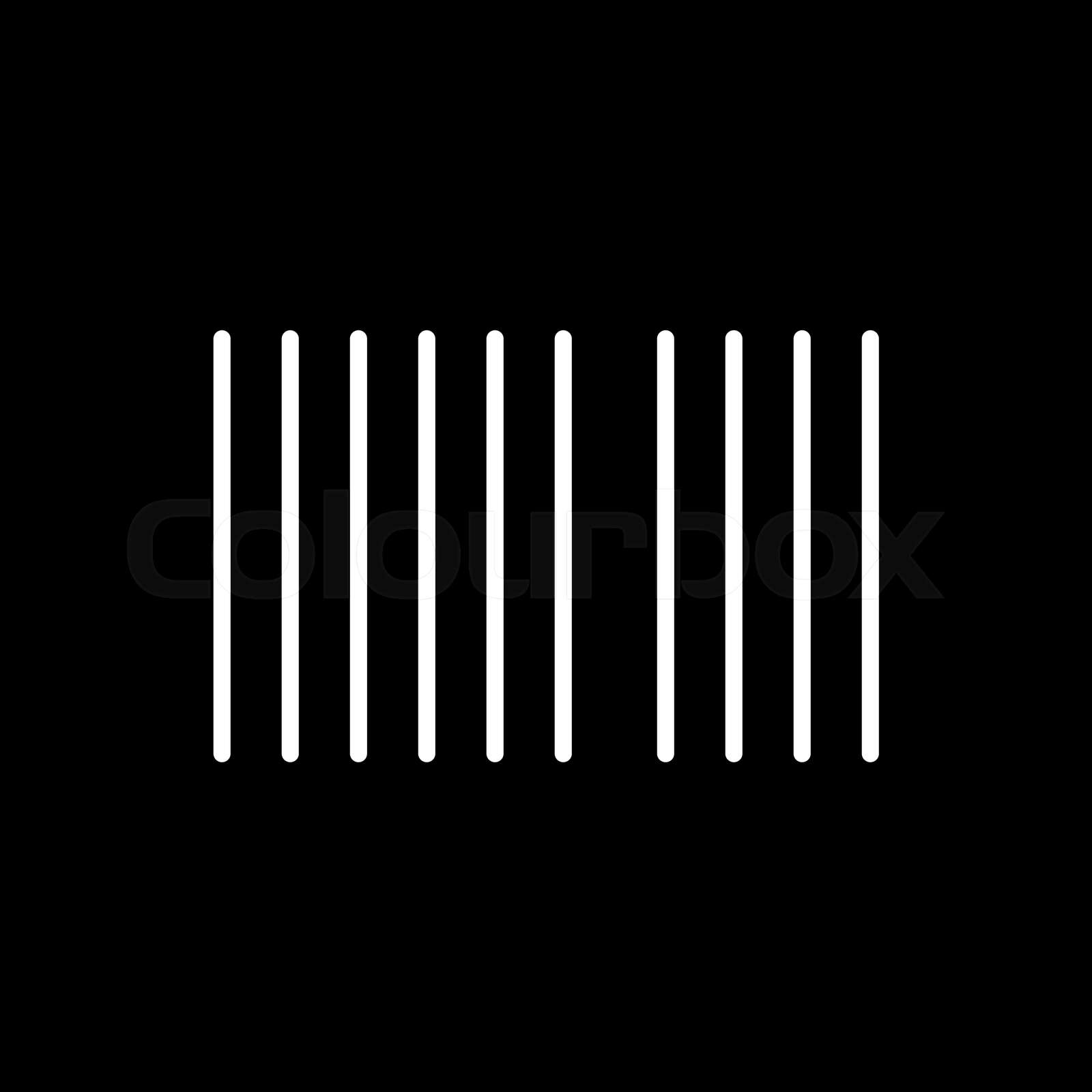 Barcode vector icon. Black and white barcode illustration. Outline ...