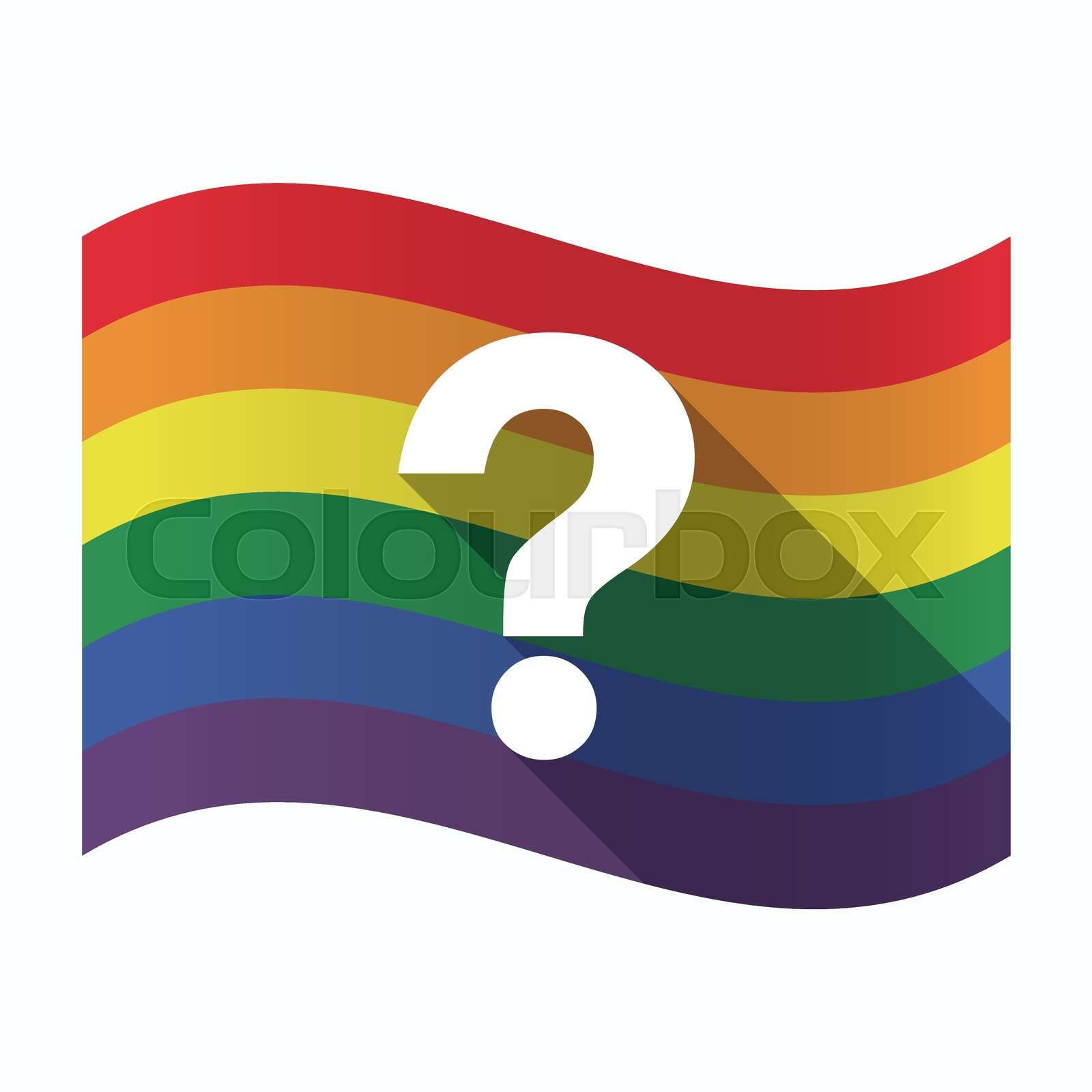 Isolated Gay Pride flag with a question sign | Stock vector | Colourbox