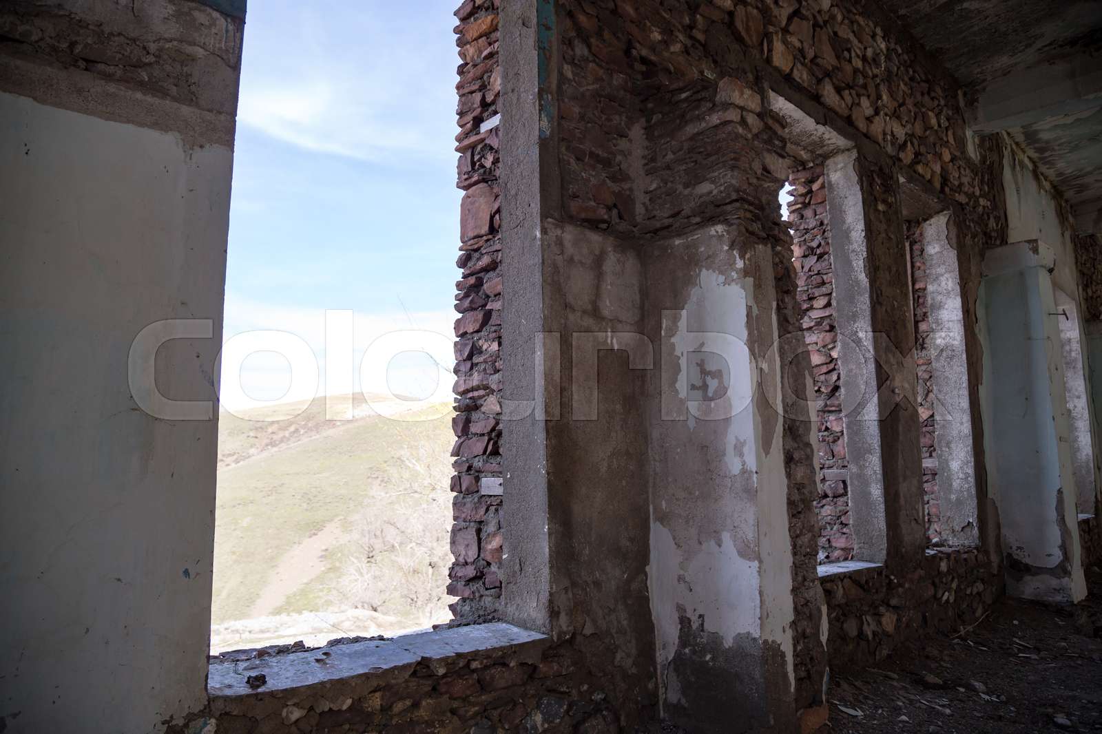 Old abandoned building from the inside | Stock image | Colourbox
