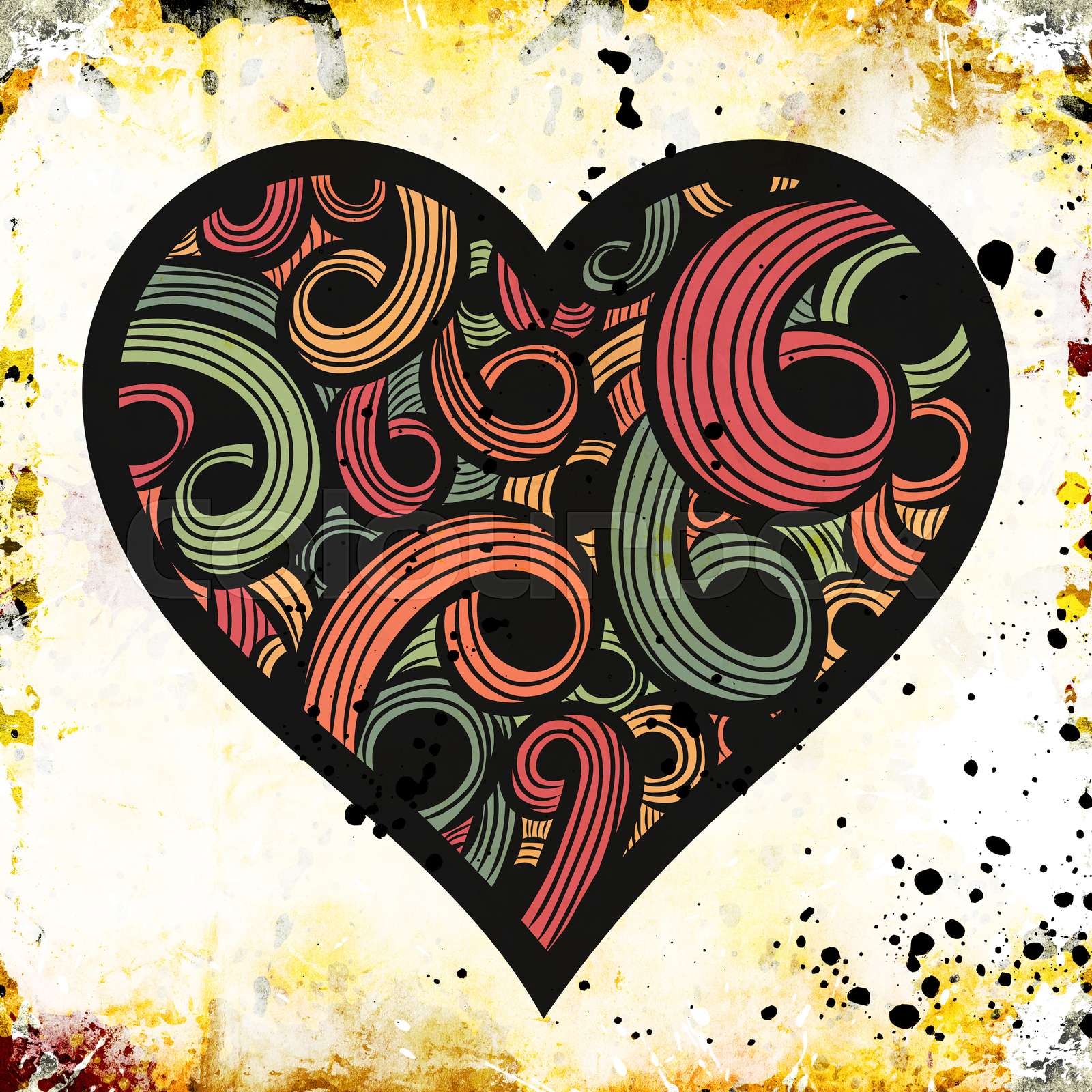 hjerte, tegning, håndtegnet | Stock foto | Colourbox