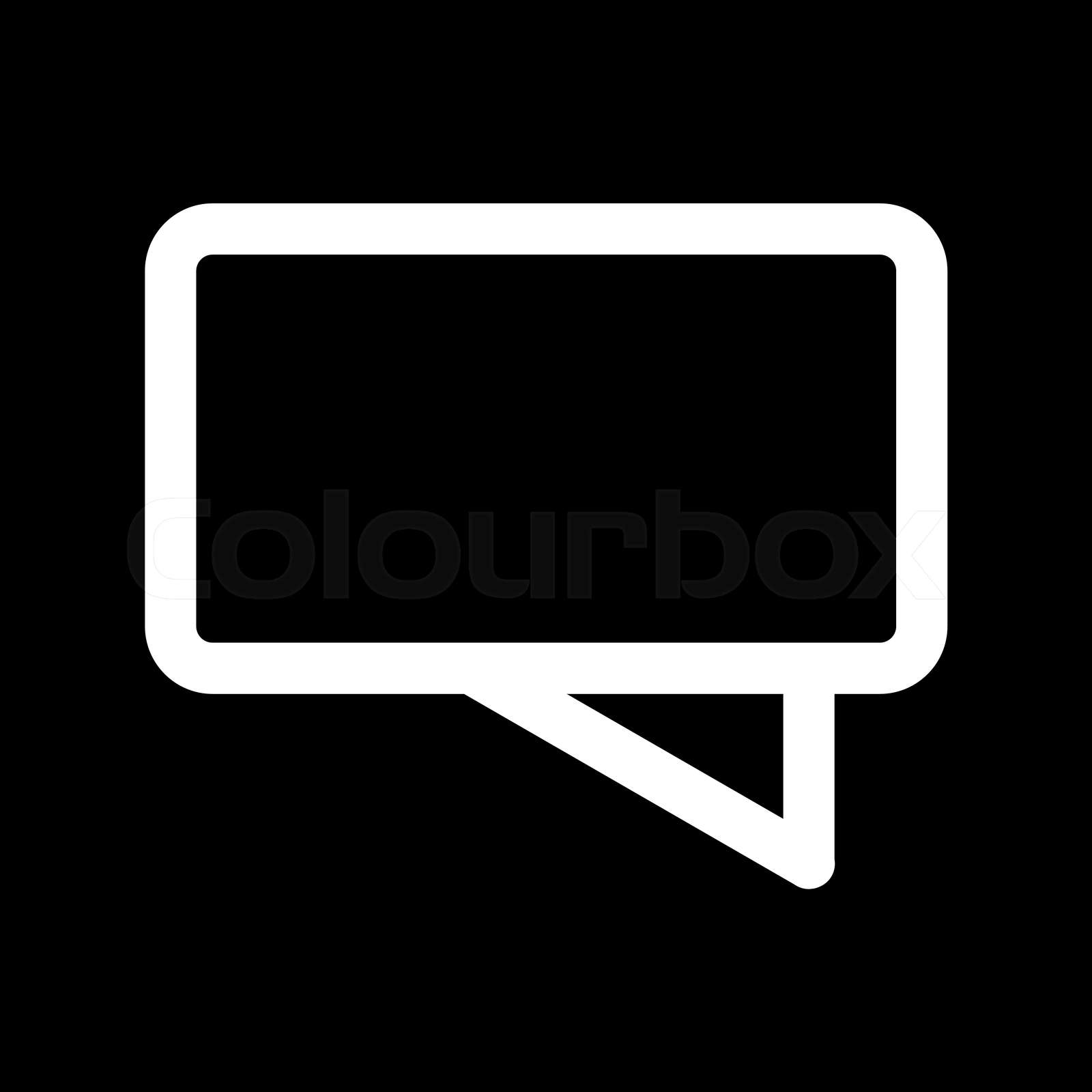 Chat vector icon. Black and white message illustration. Outline linear ...