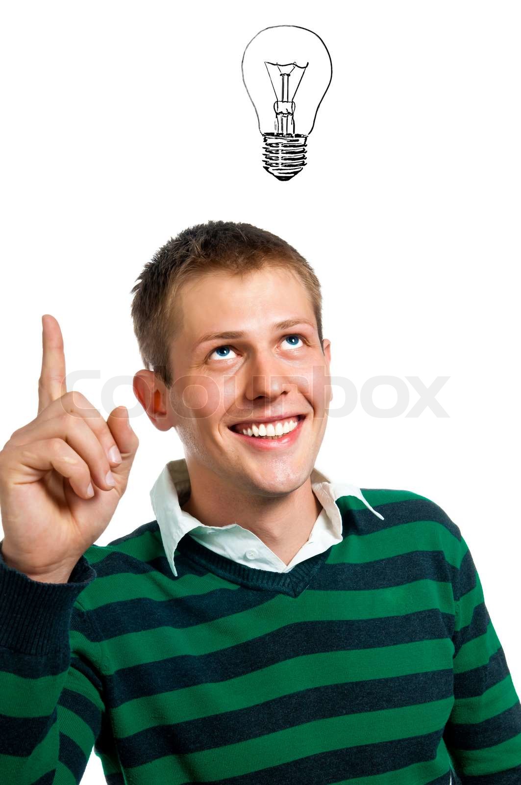 mit der Idee auf weißem Hintergrund | Stock Bild | Colourbox