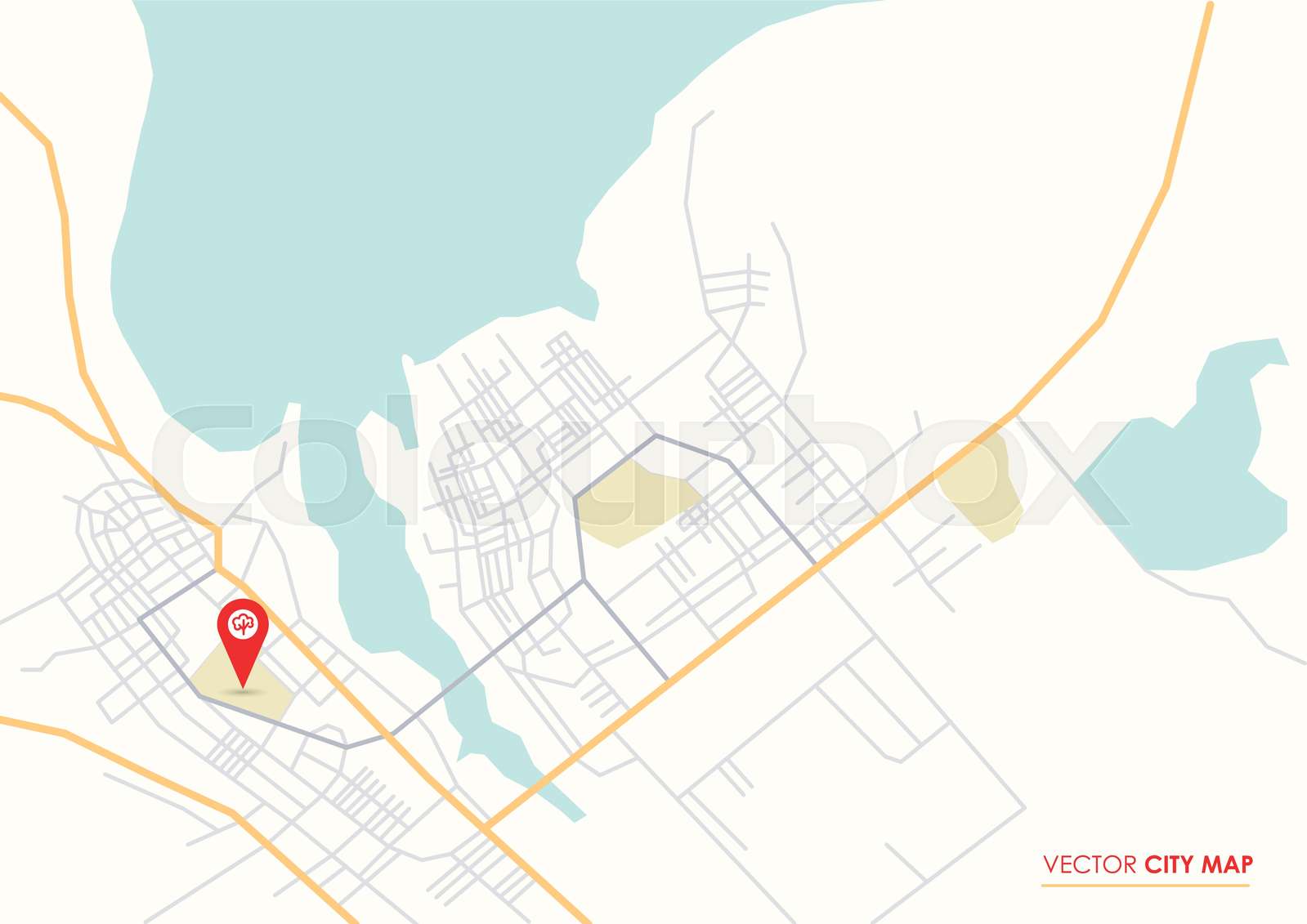 Vector city map | Stock vector | Colourbox