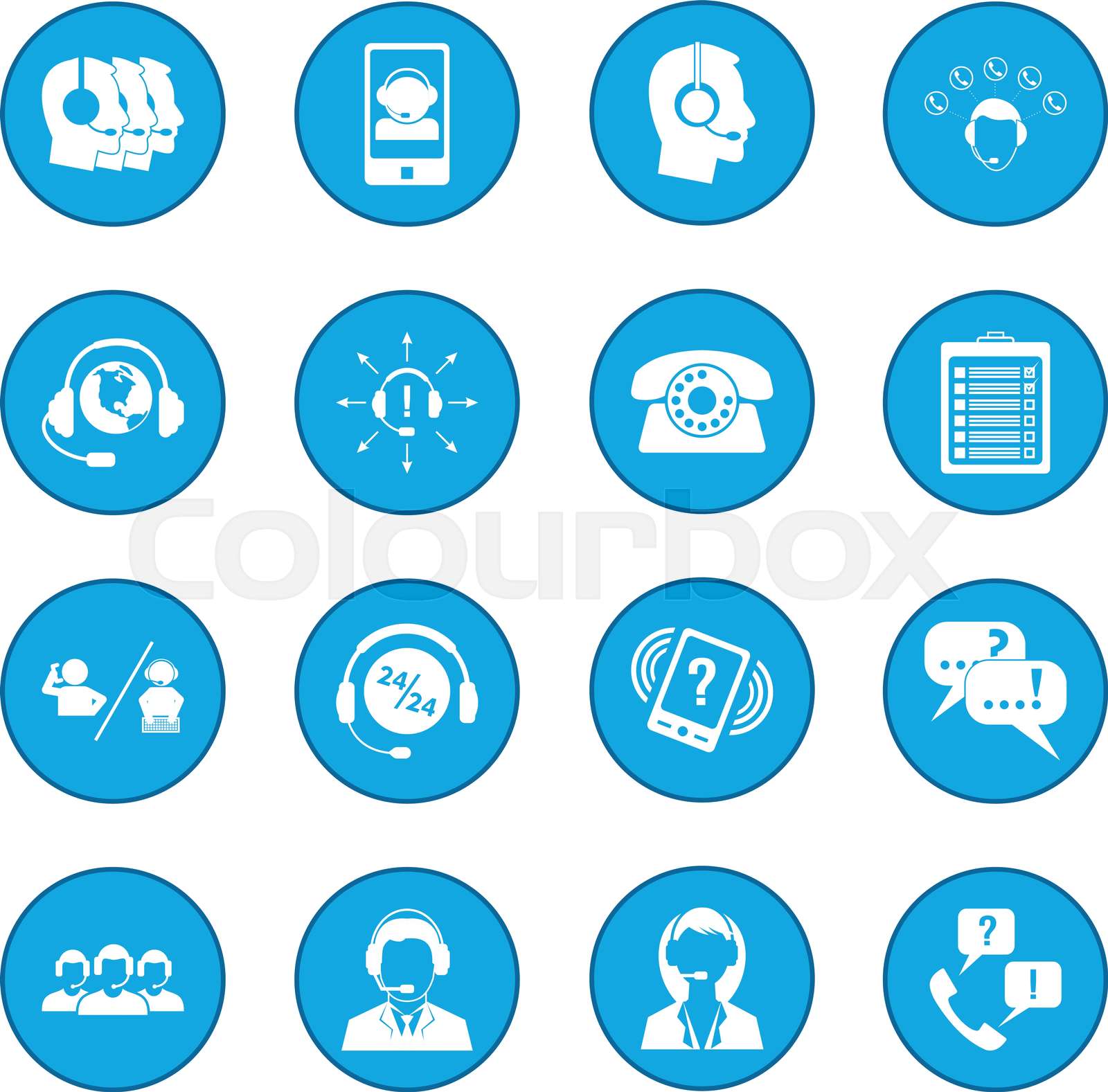 problemer, printer, blå | Stock vektor | Colourbox