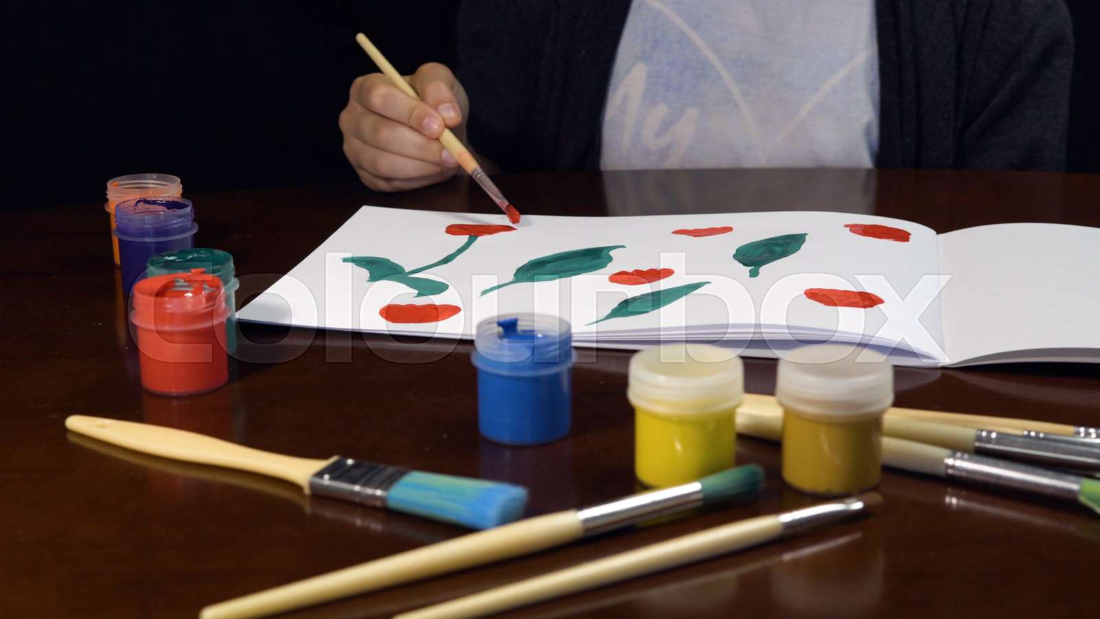 Happy Painting by Two Kids | Stock image | Colourbox