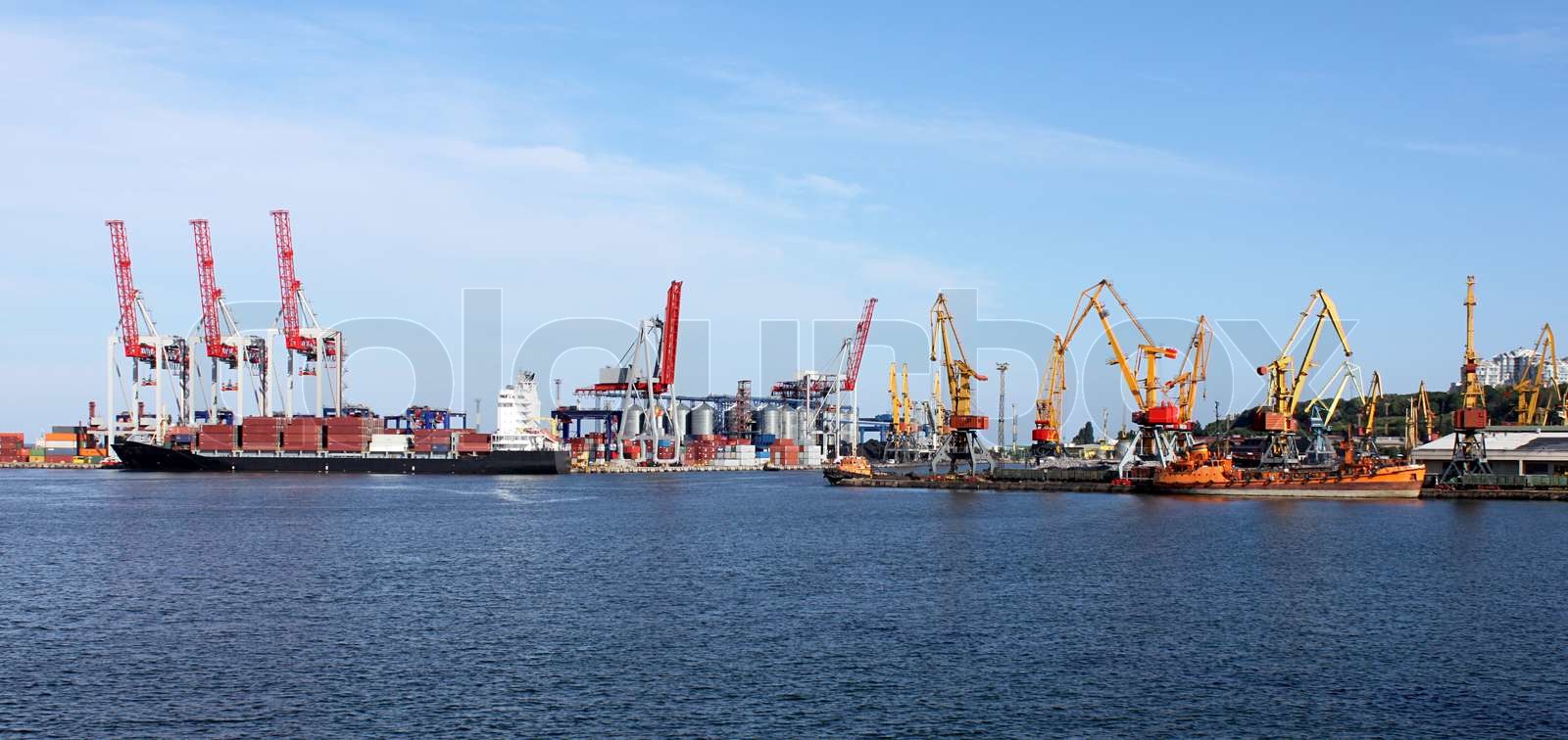 panorama of seaport, Odessa, Ukraine | Stock image | Colourbox
