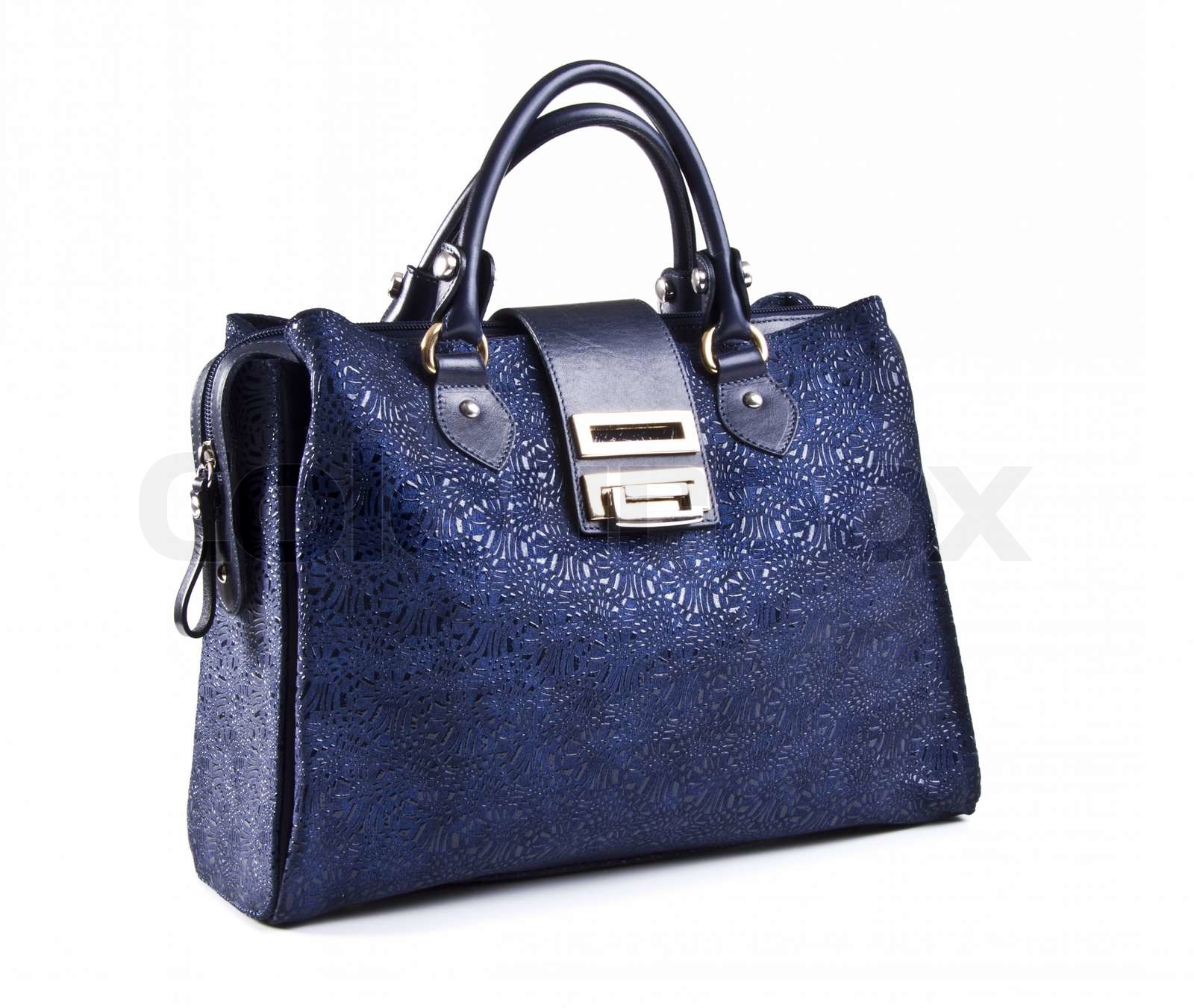 Blue women bag isolated | Stock image | Colourbox