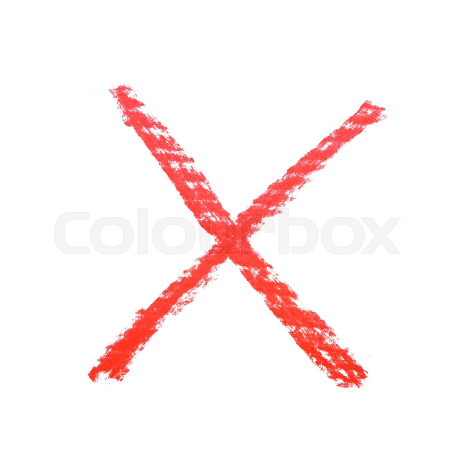 Hand drawn X mark isolated | Stock image | Colourbox