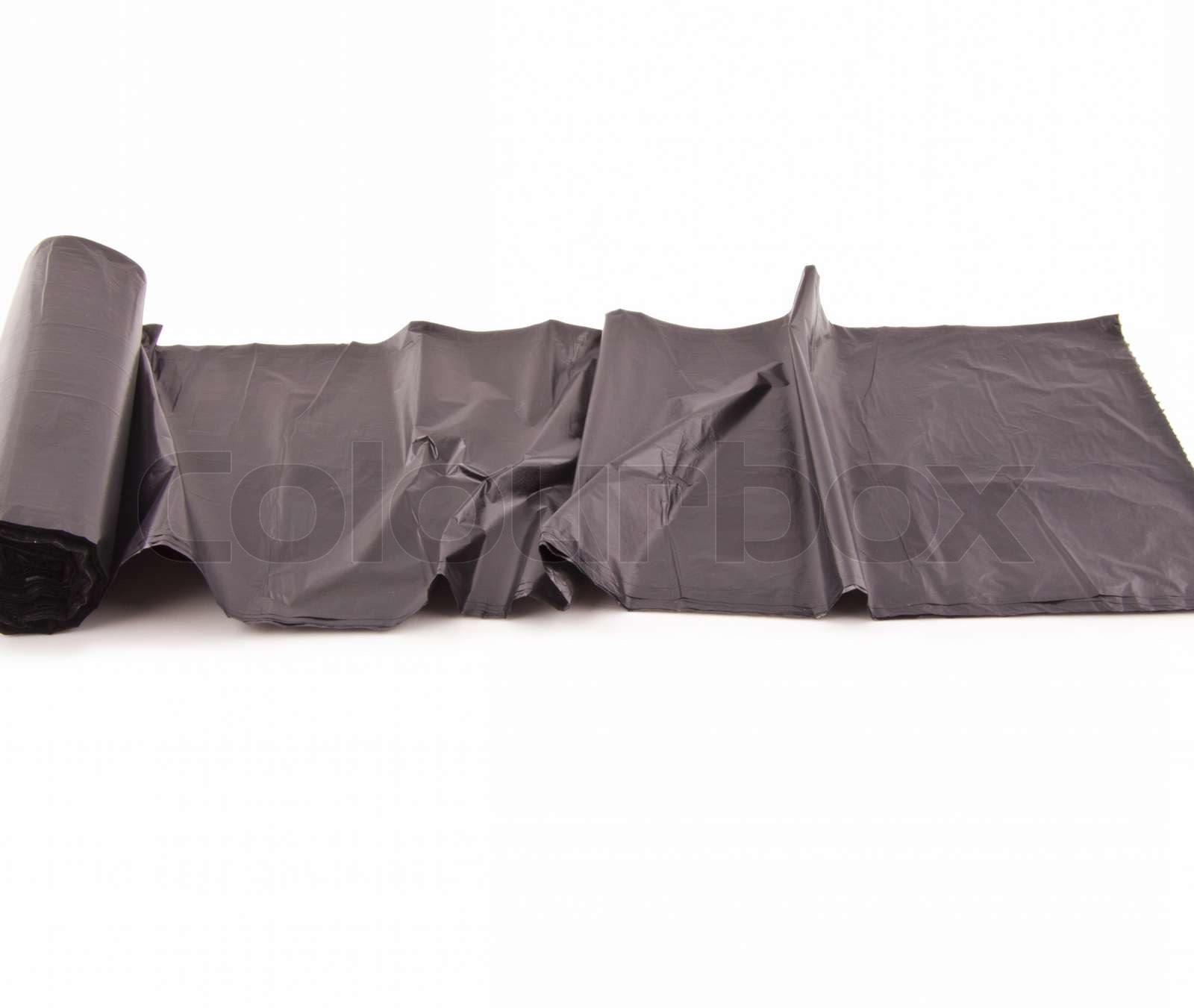 roll of black dustbin liners | Stock image | Colourbox