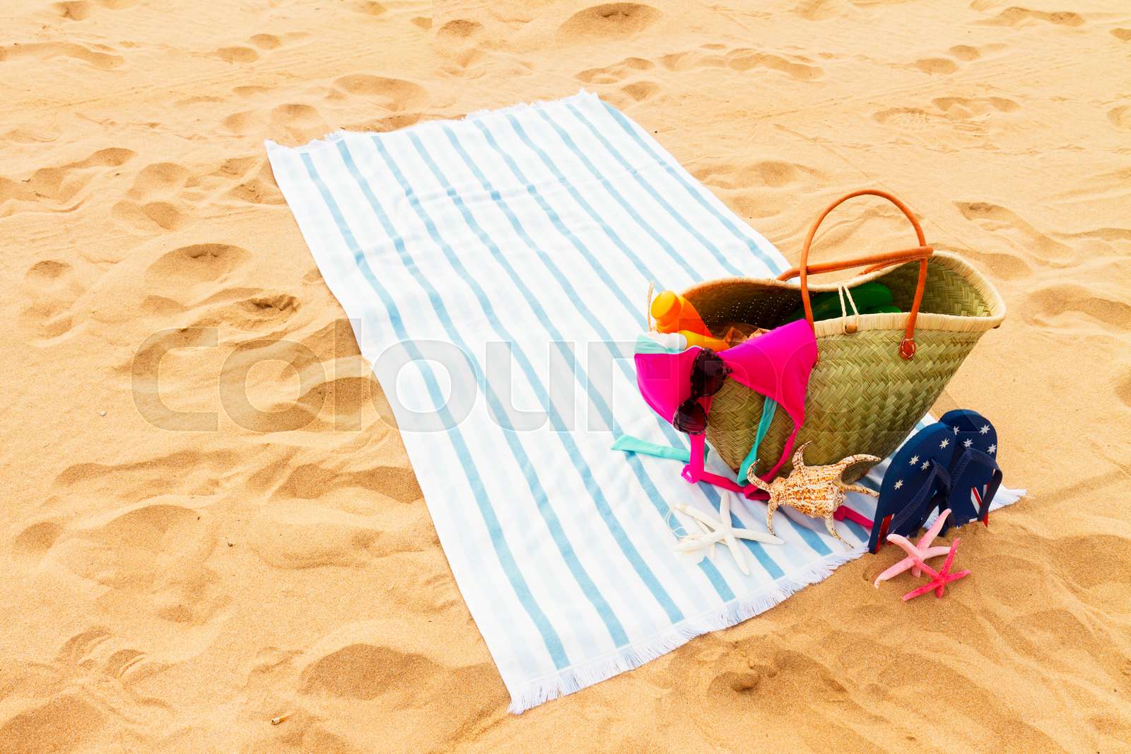 sunbathing accessories | Stock image | Colourbox