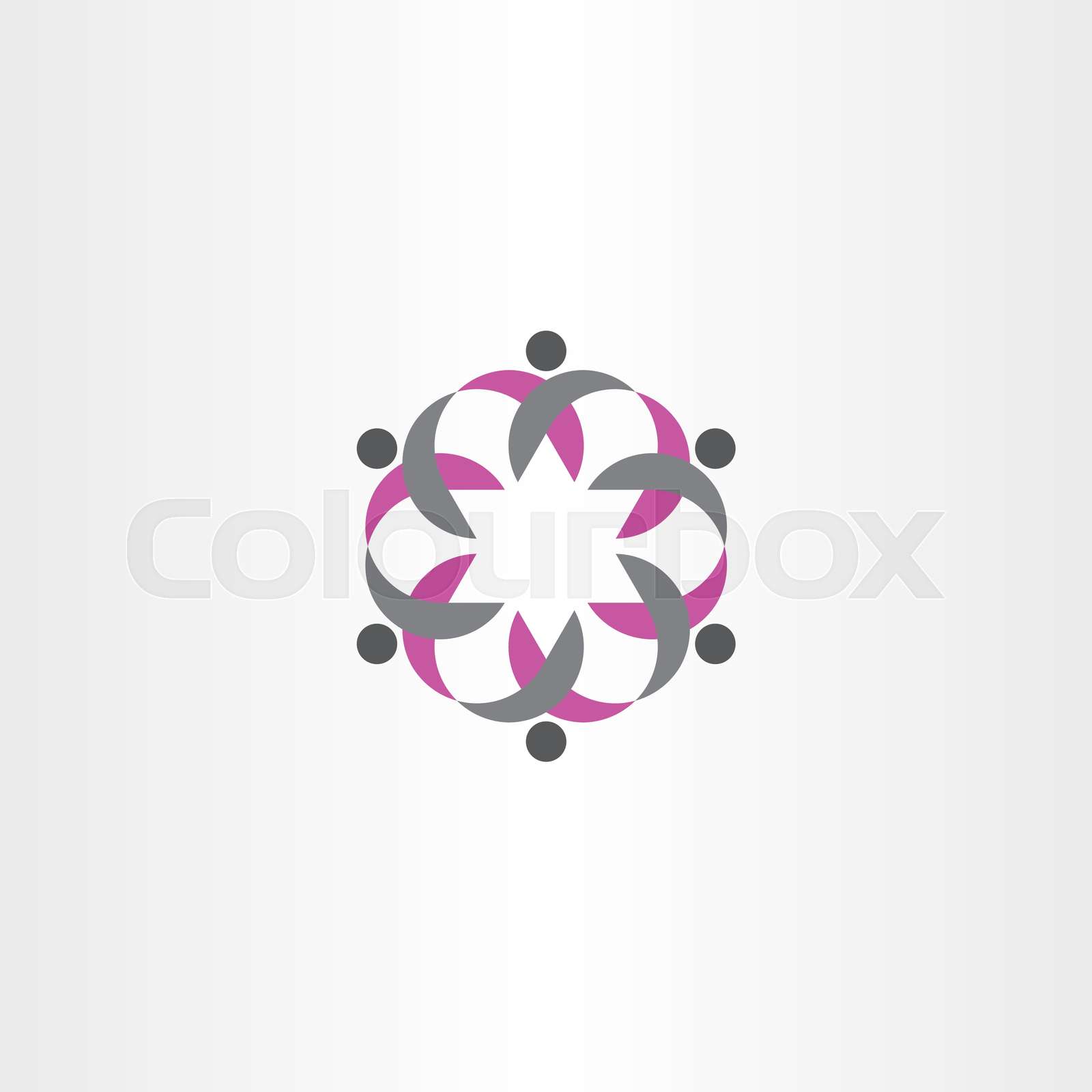 team people logo icon circle sign | Stock vector | Colourbox