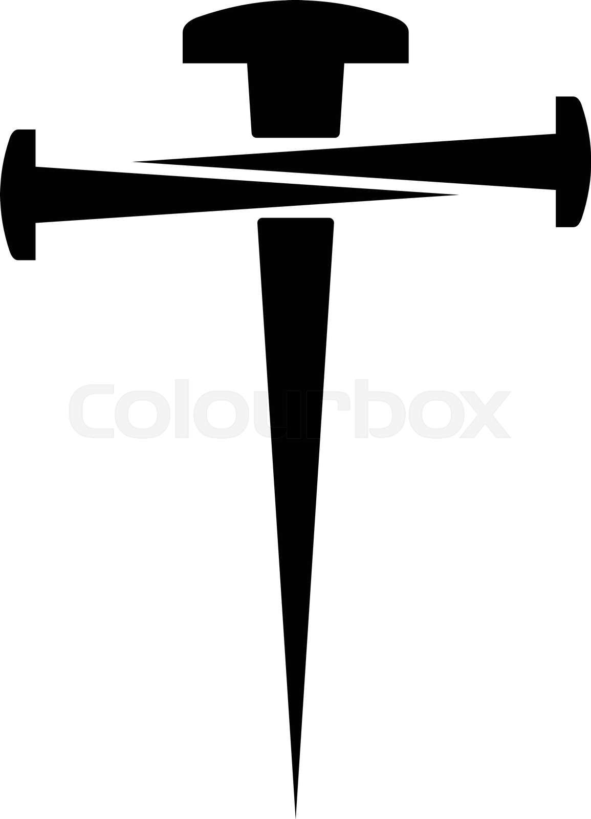 Cross of nails | Stock vector | Colourbox