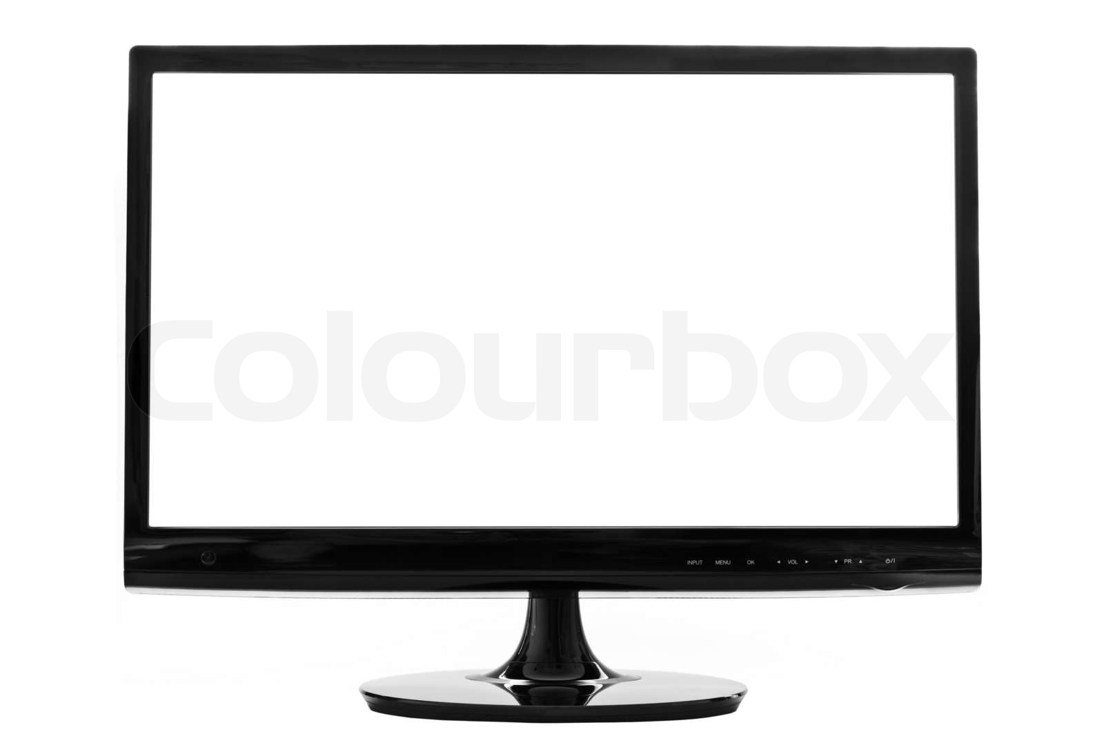 Computer-Bildschirm auf weiß isoliert | Stock Bild | Colourbox