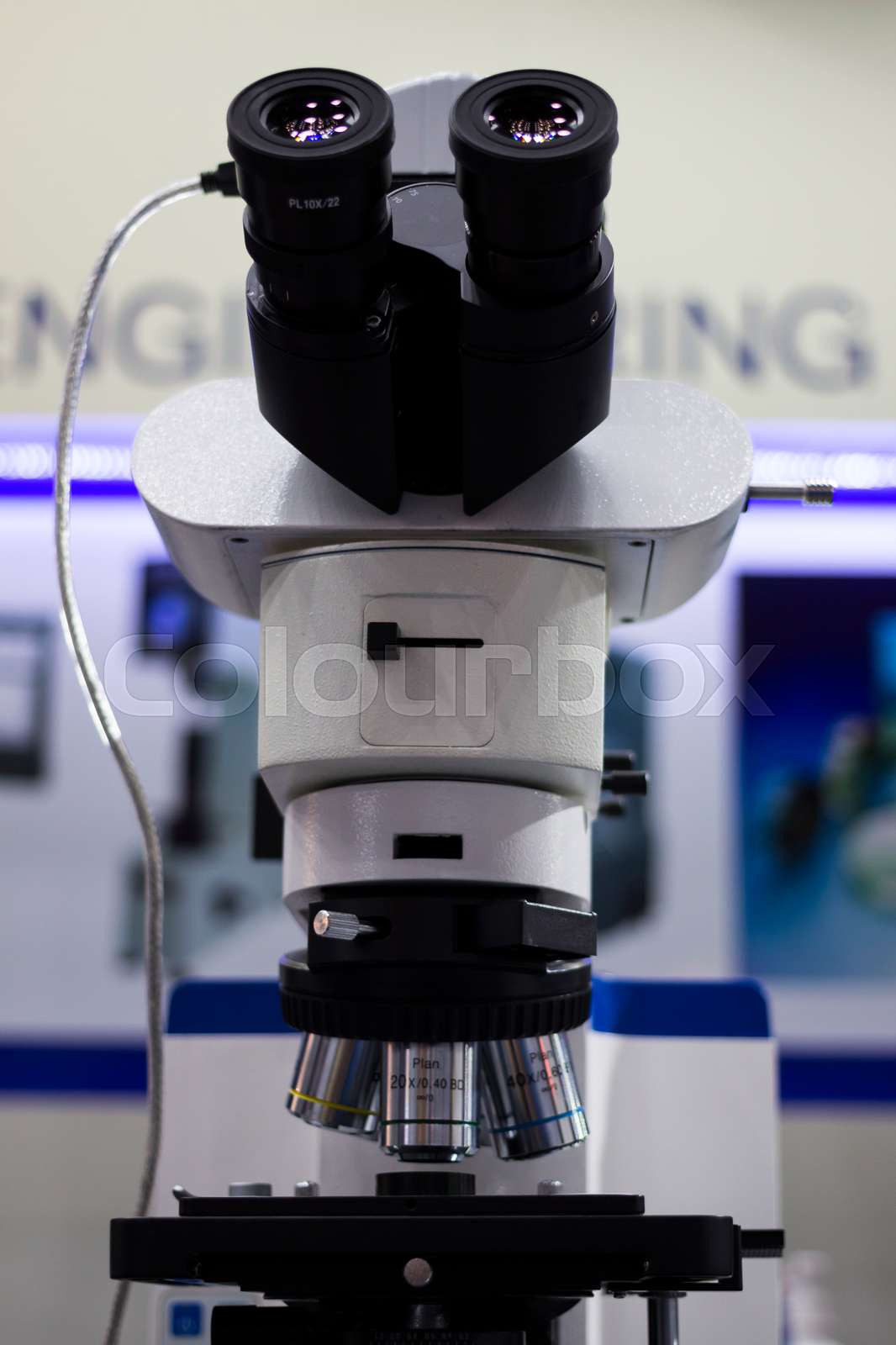 Closeup industrial metallurgy microscope | Stock image | Colourbox