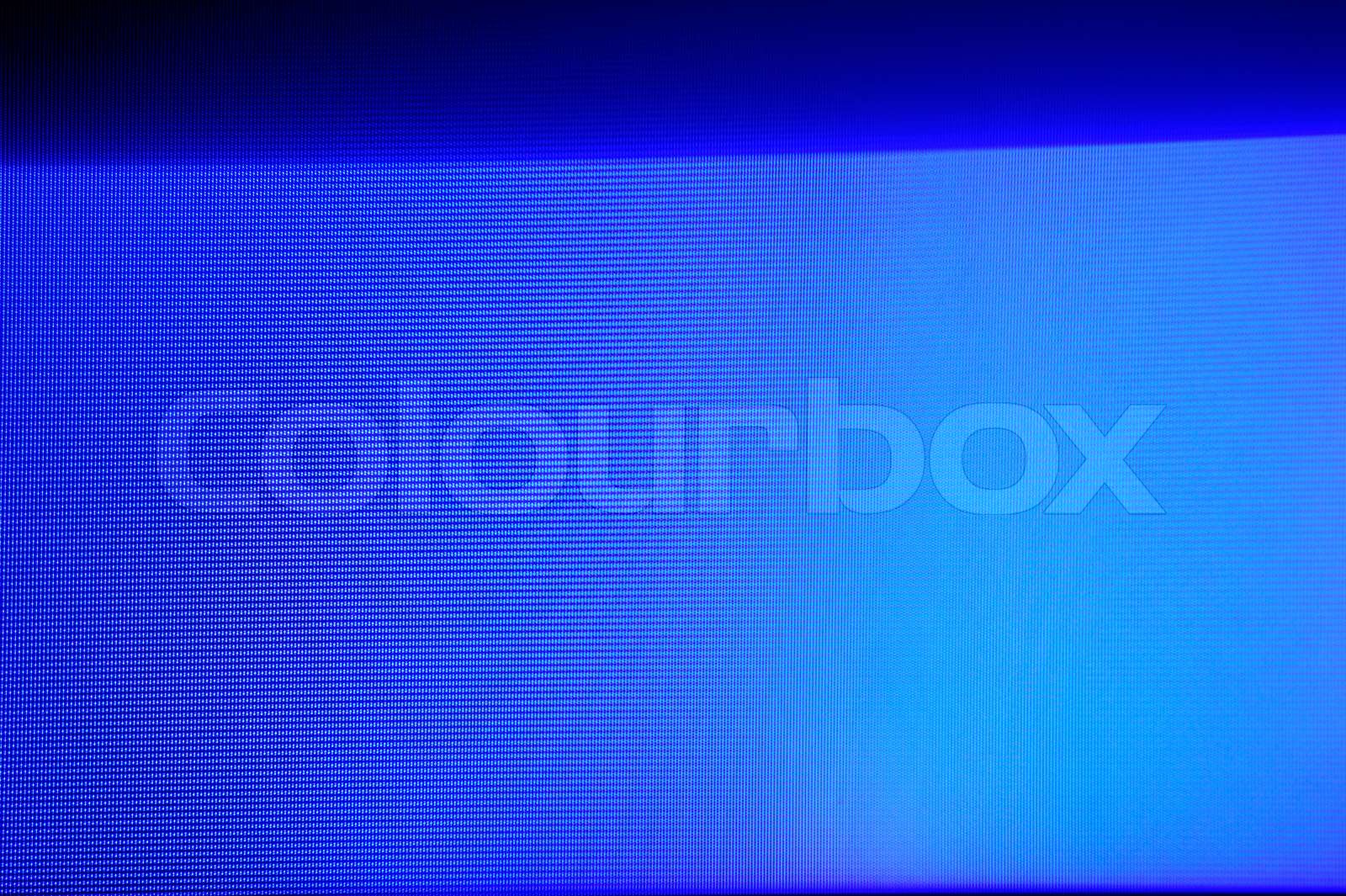 This photograph represents an authentic blue static on a TV screen ...