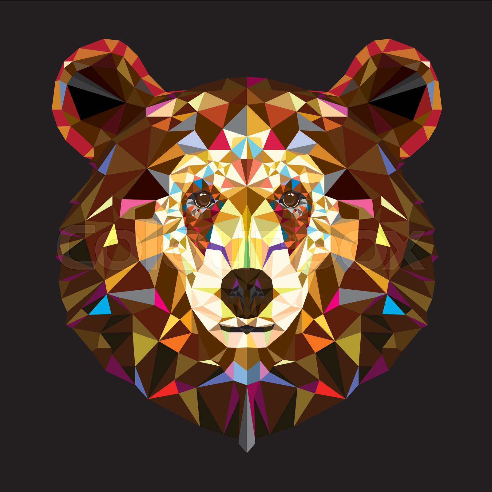 Geometric Bear Face