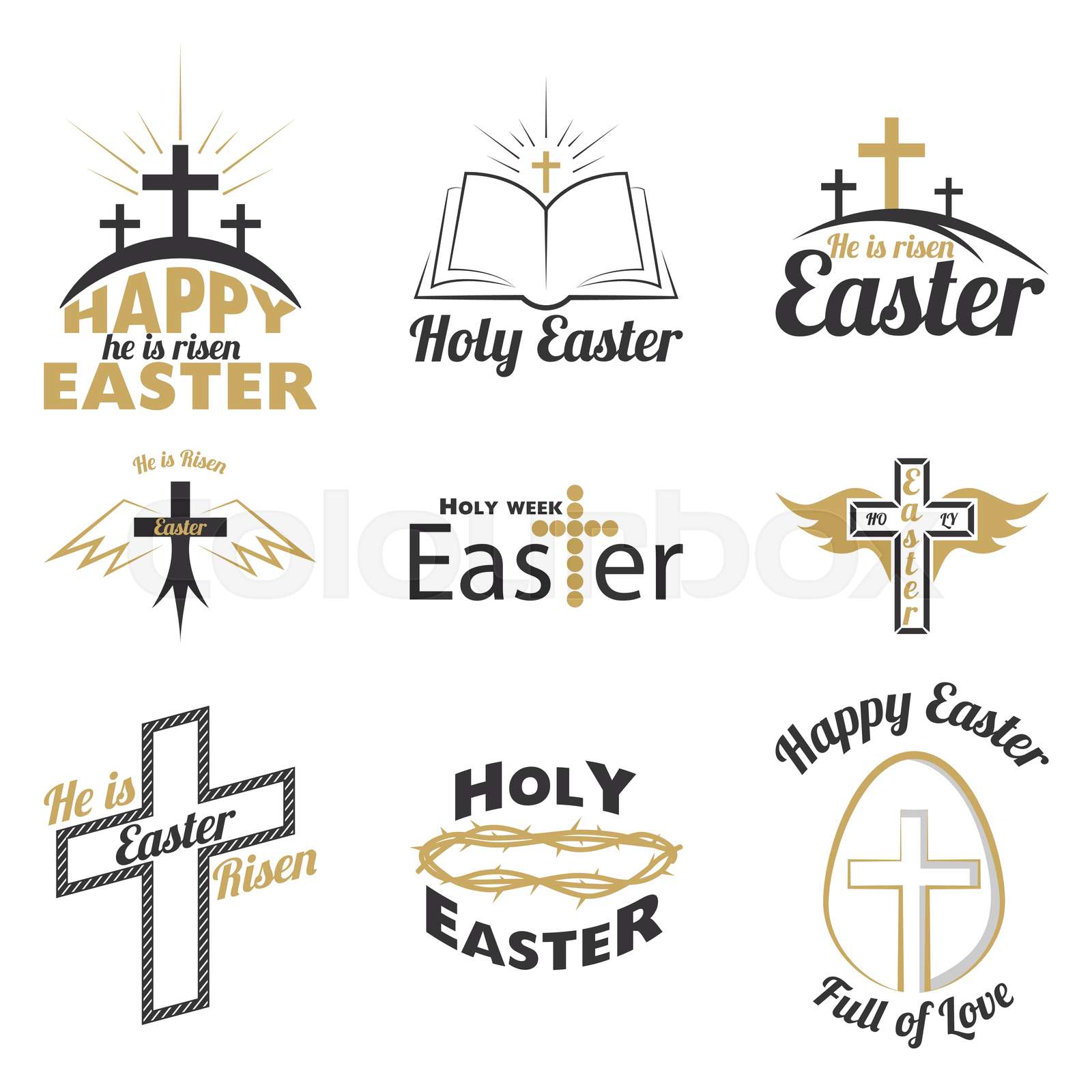 Happy Easter logo | Stock vector | Colourbox