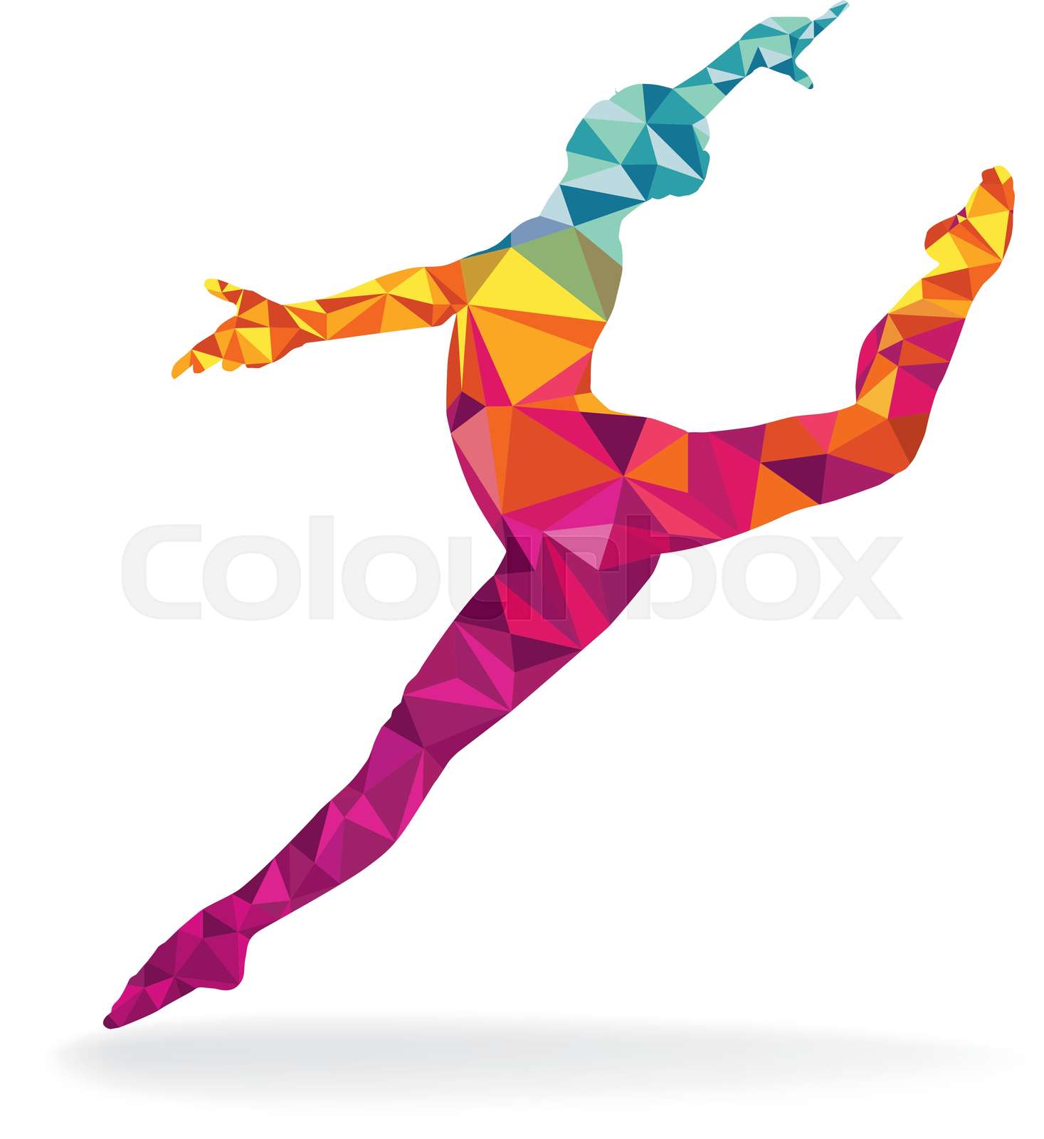 geometric style illustration of Beautiful ballet-dancer | Stock vector ...