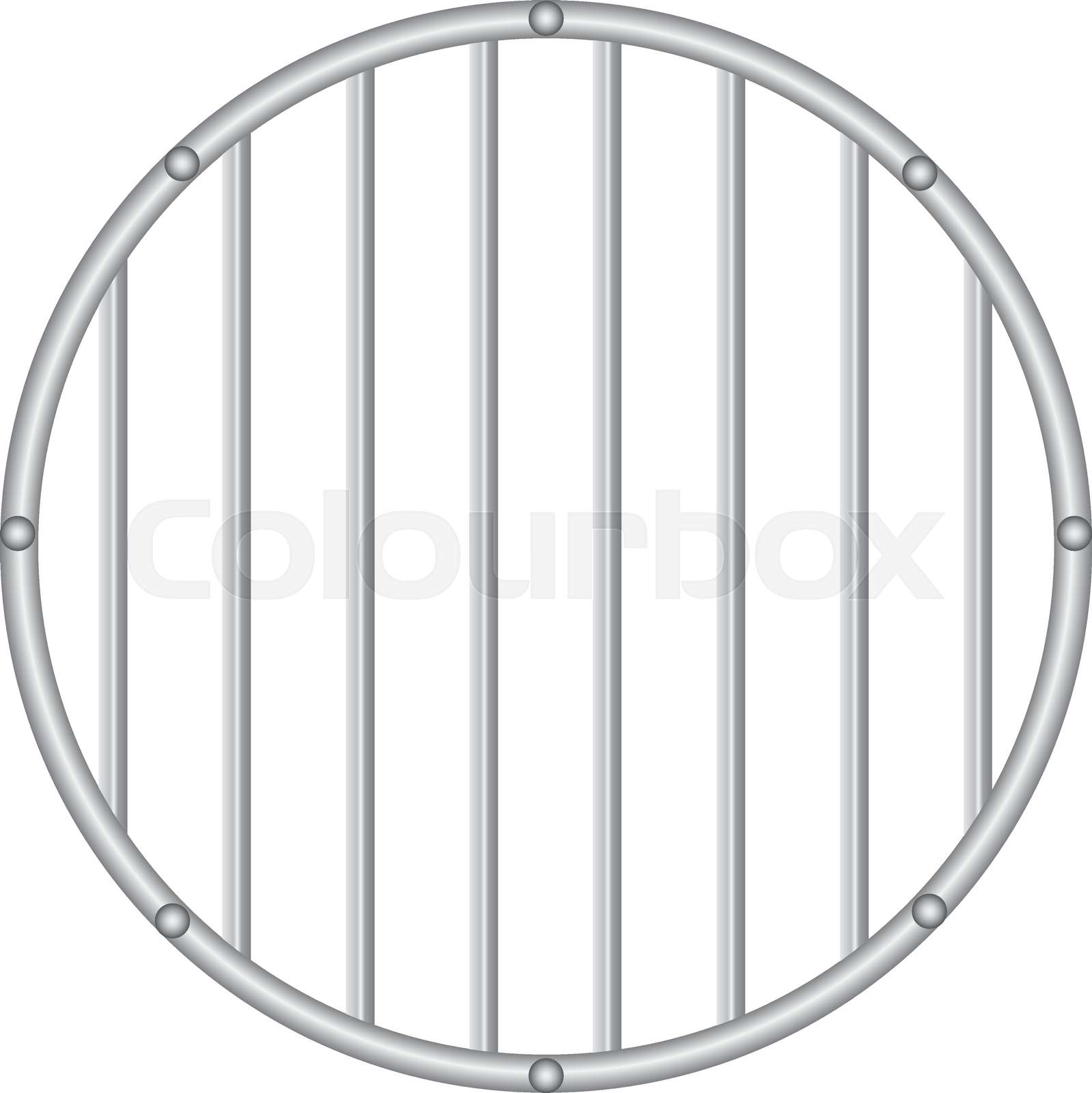Round grid with vertical rods | Stock vector | Colourbox