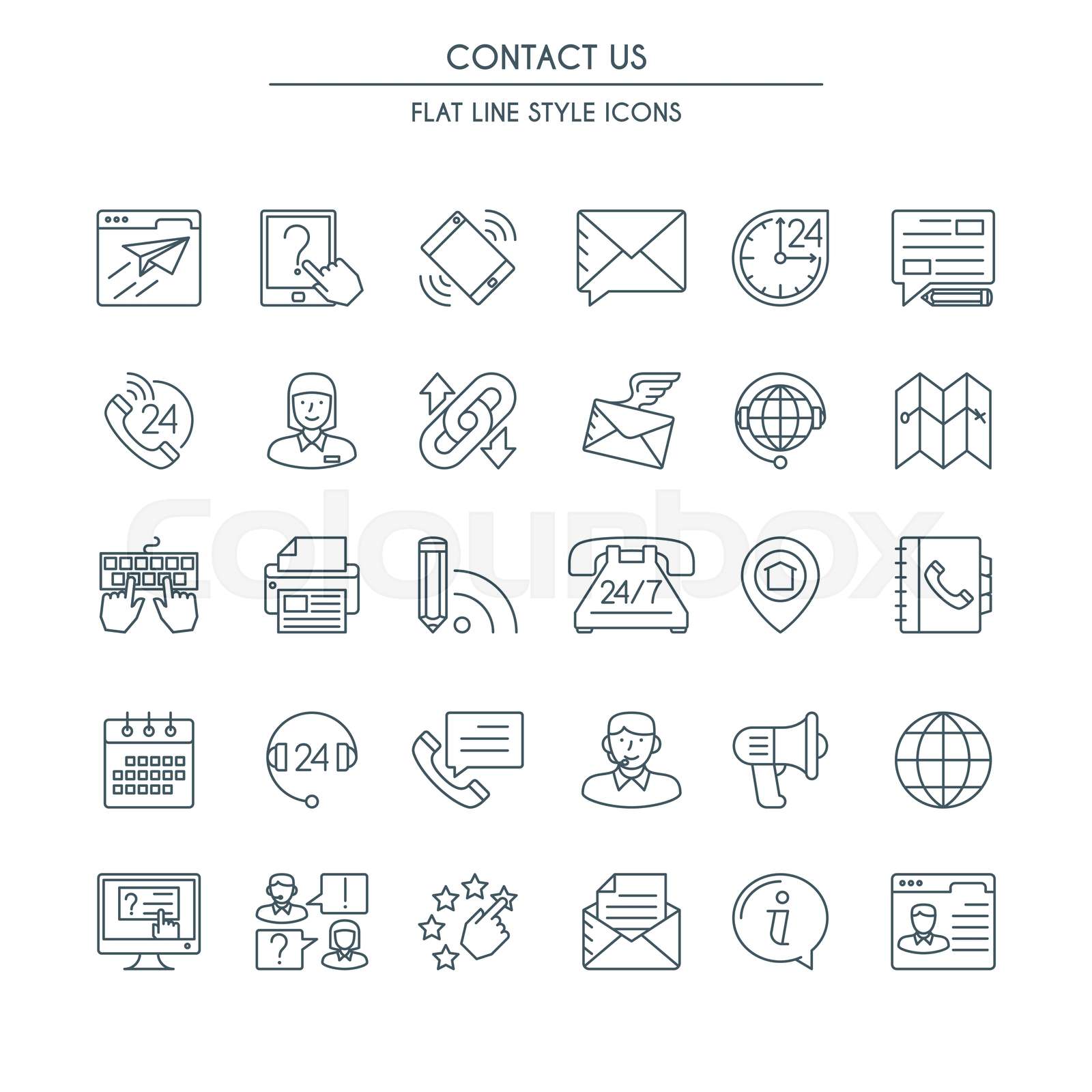 redegørelse, piktogram, kort | Stock vektor | Colourbox