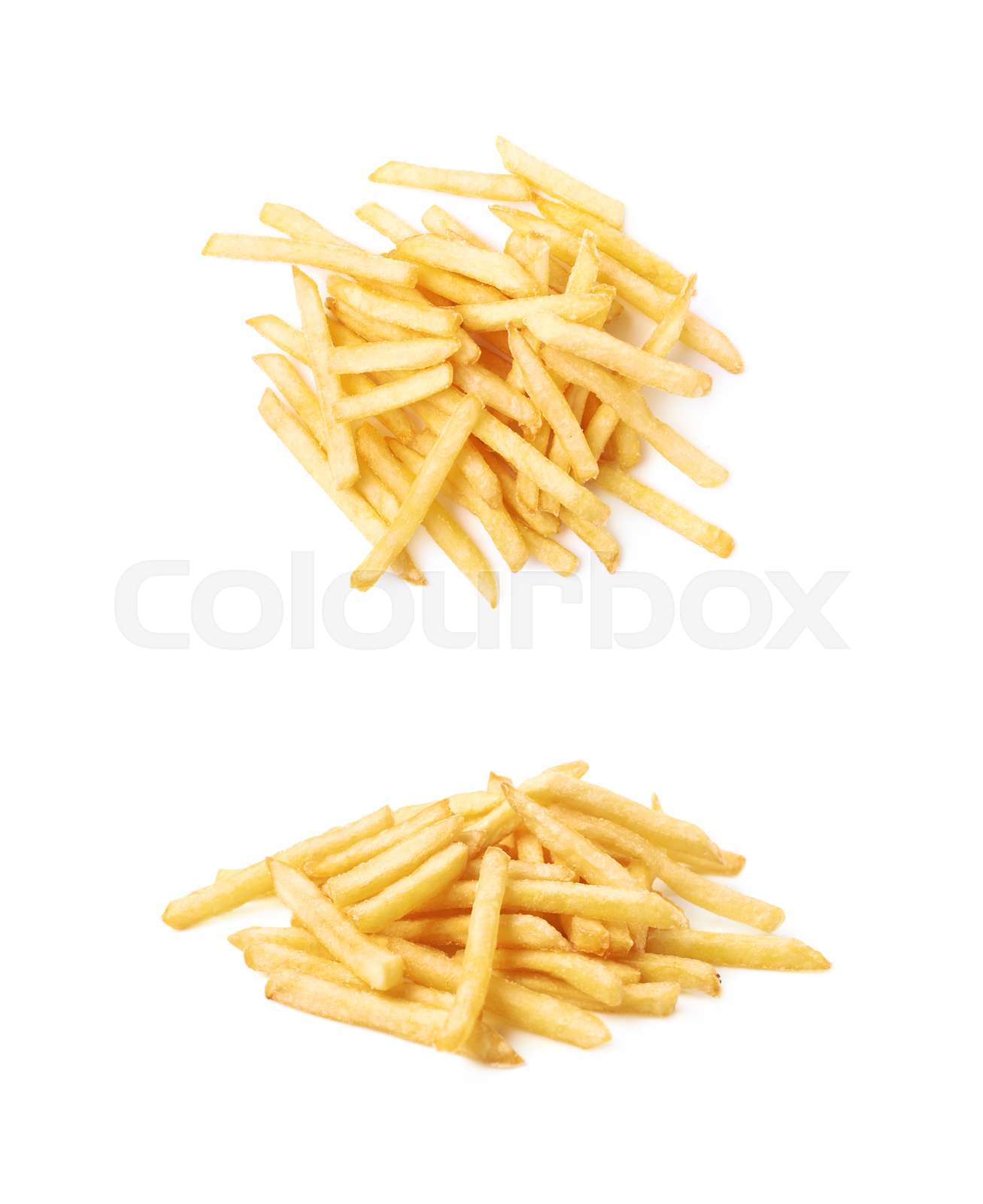 Pile of a french fries isolated | Stock image | Colourbox