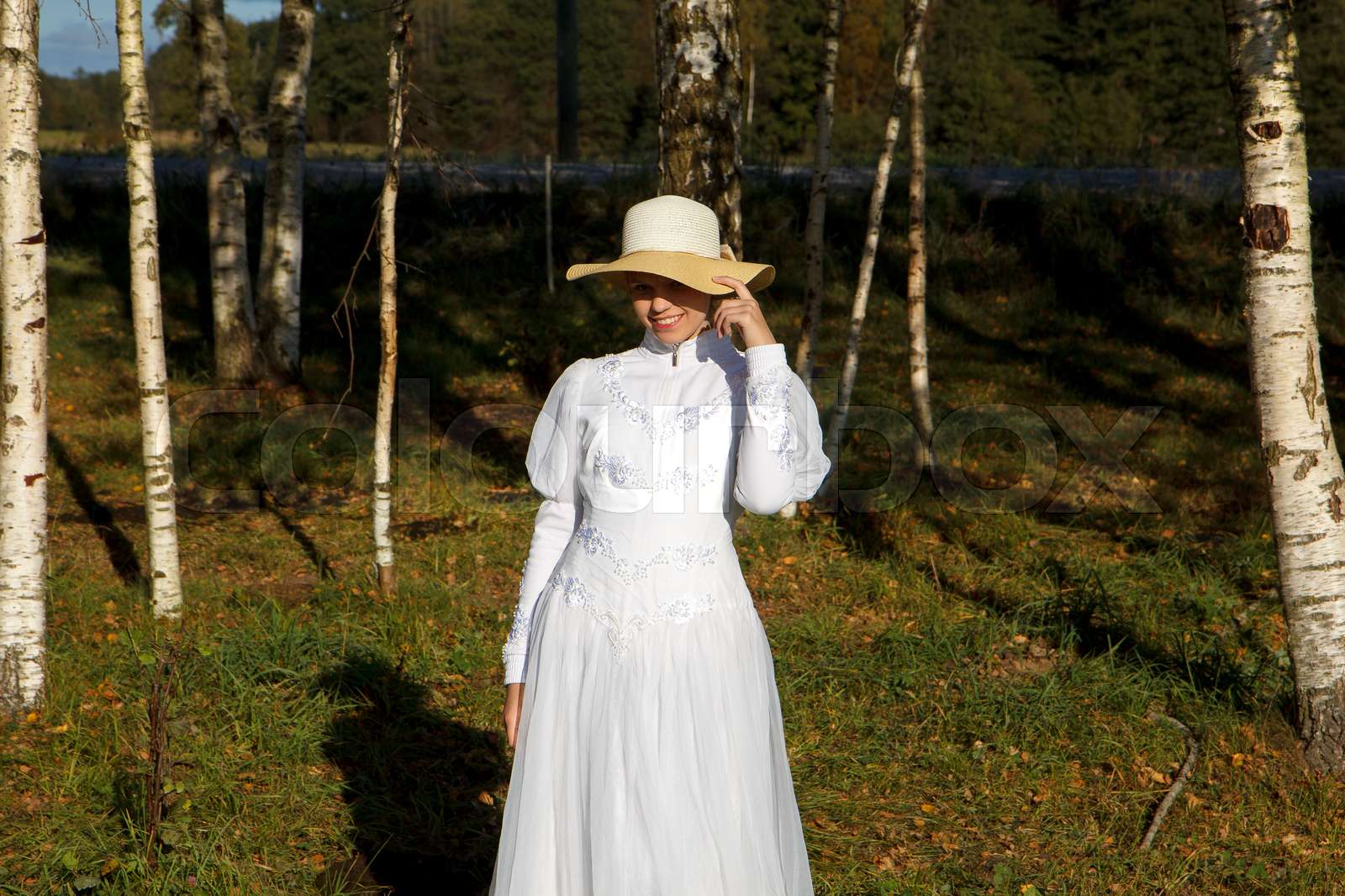 The smiling lady | Stock image | Colourbox
