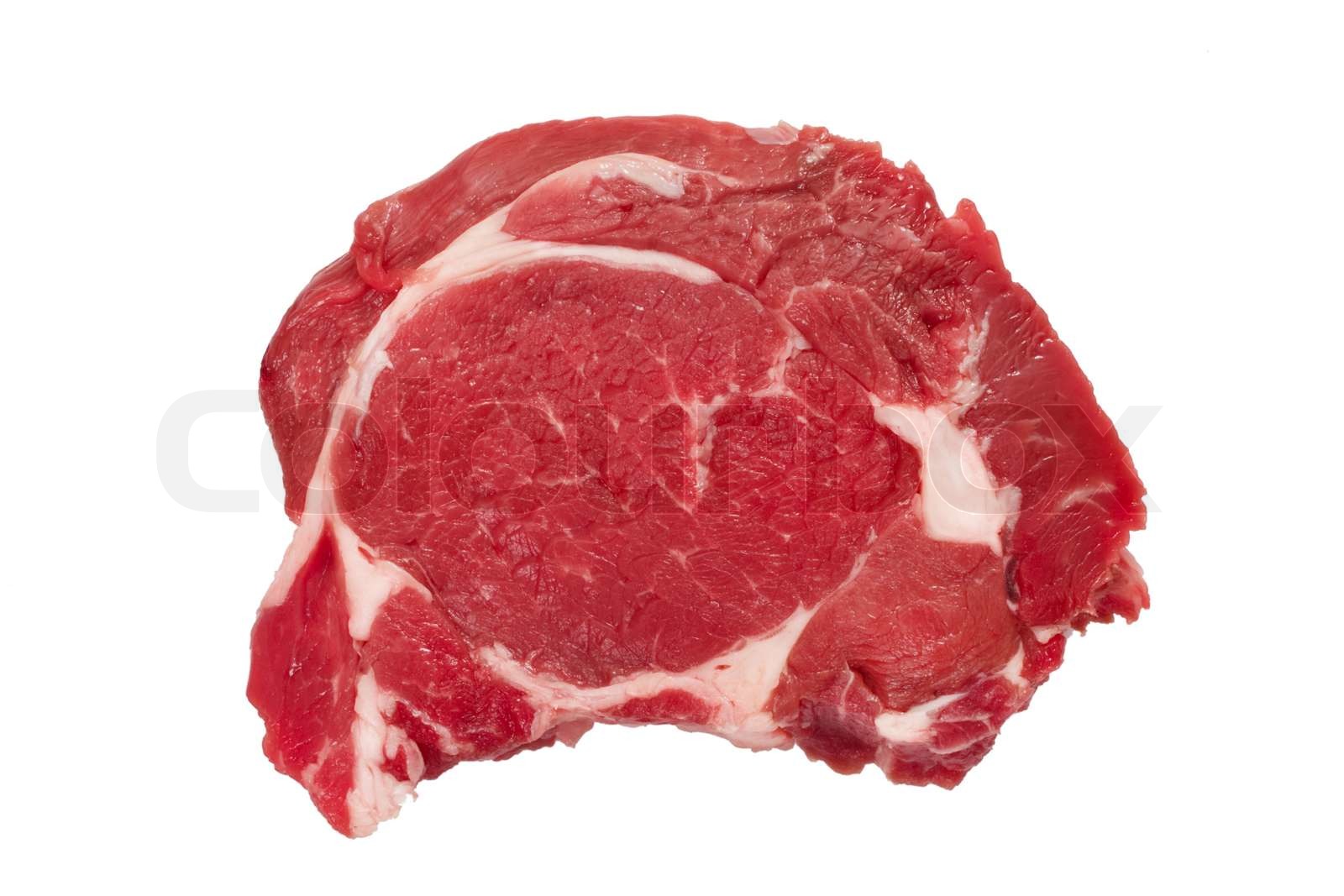 Rohes Fleisch auf einem weißen Hintergrund | Stock Bild | Colourbox