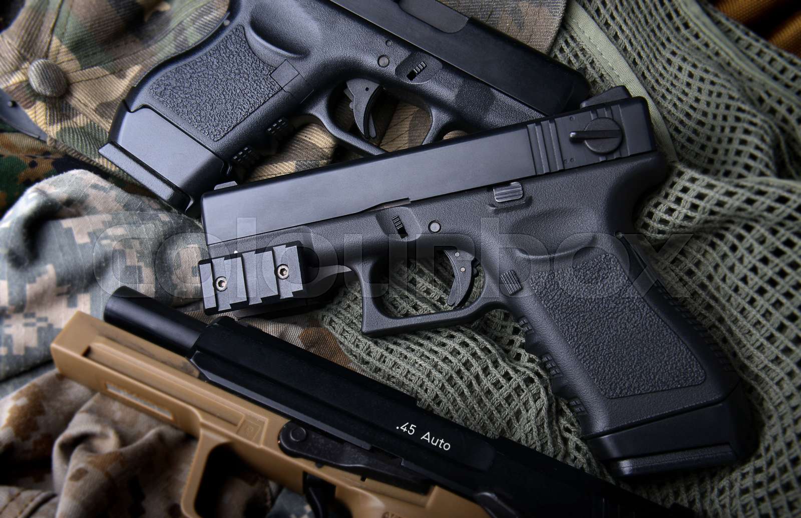 Pistal automatic short hand gun. | Stock image | Colourbox