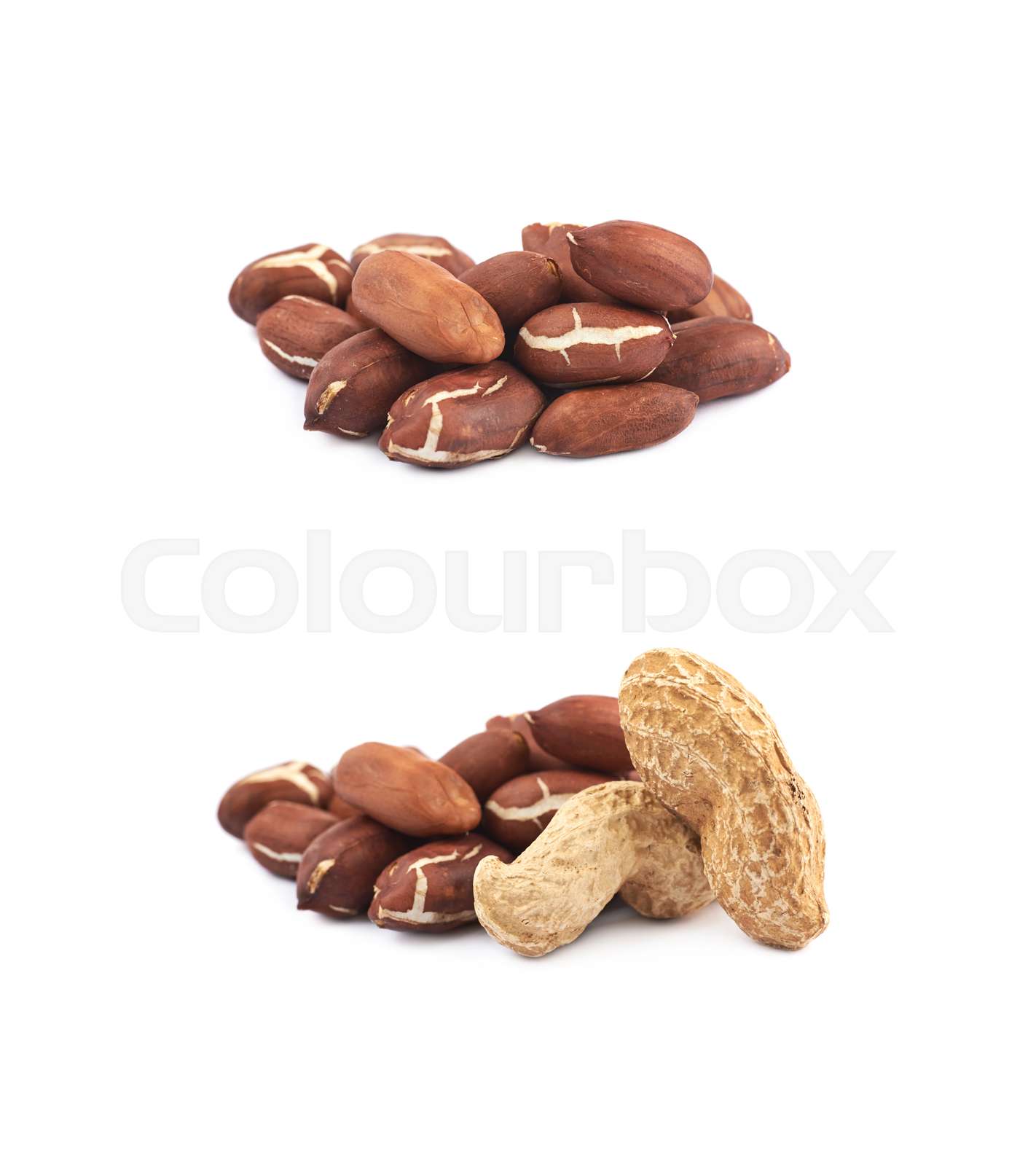 Pile of peanuts isolated | Stock image | Colourbox