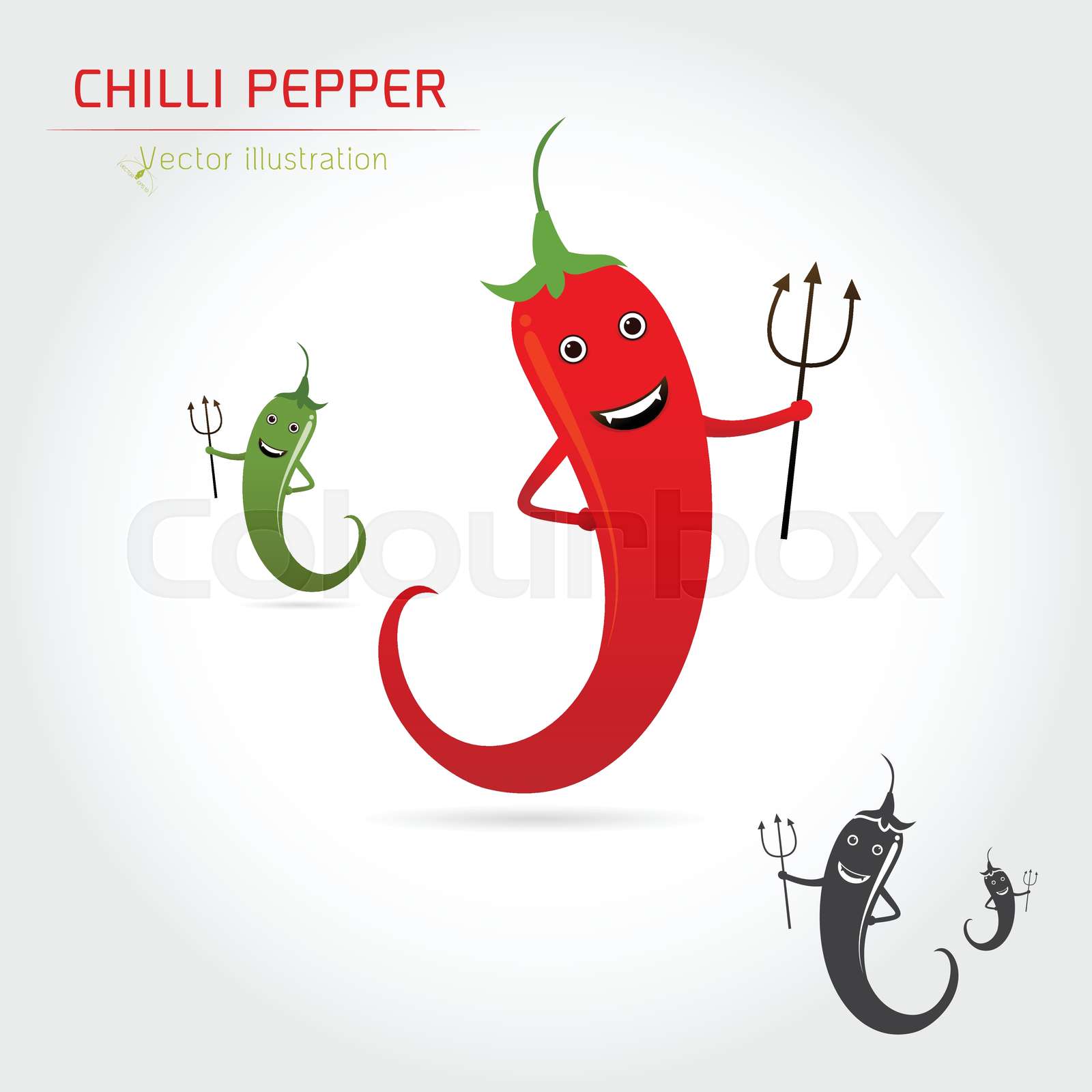 cute cartoon Hot chili pepper | Stock vector | Colourbox