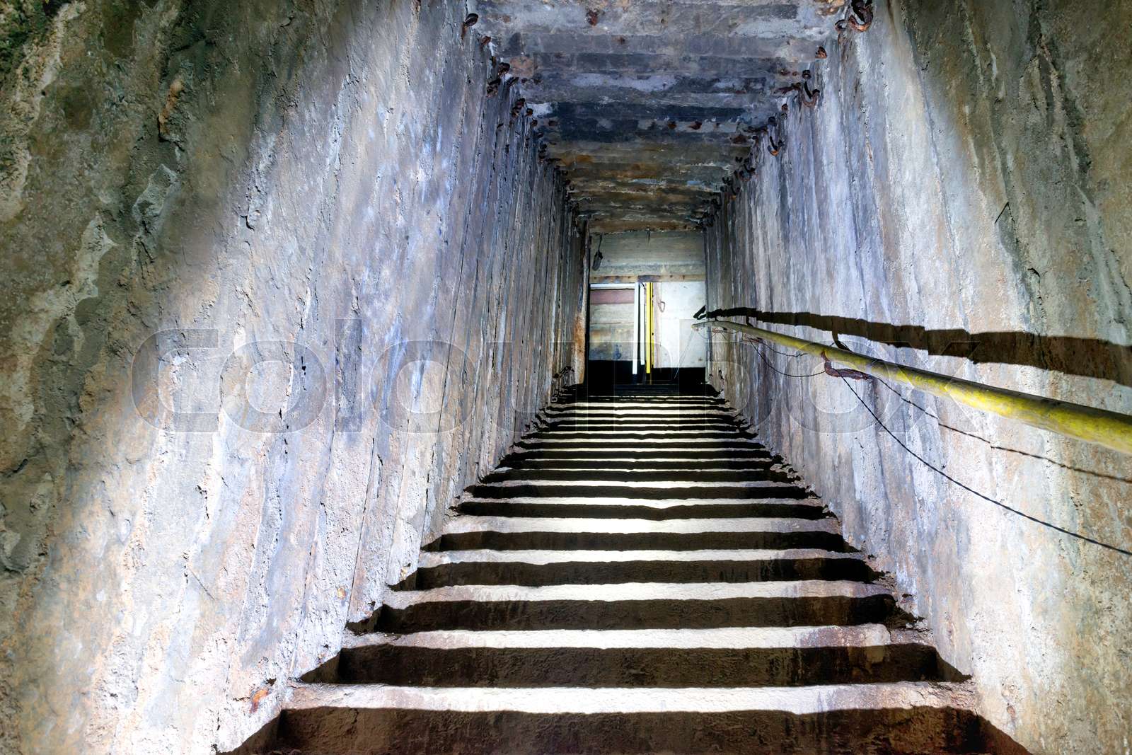 Dark underground staircase | Stock image | Colourbox