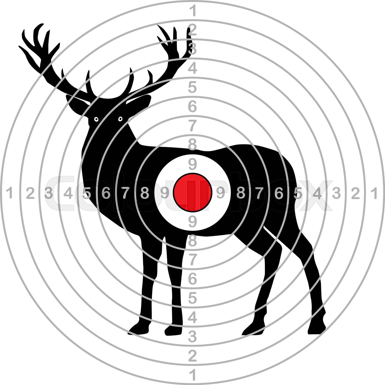 The target vector elk, deer | Stock vector | Colourbox