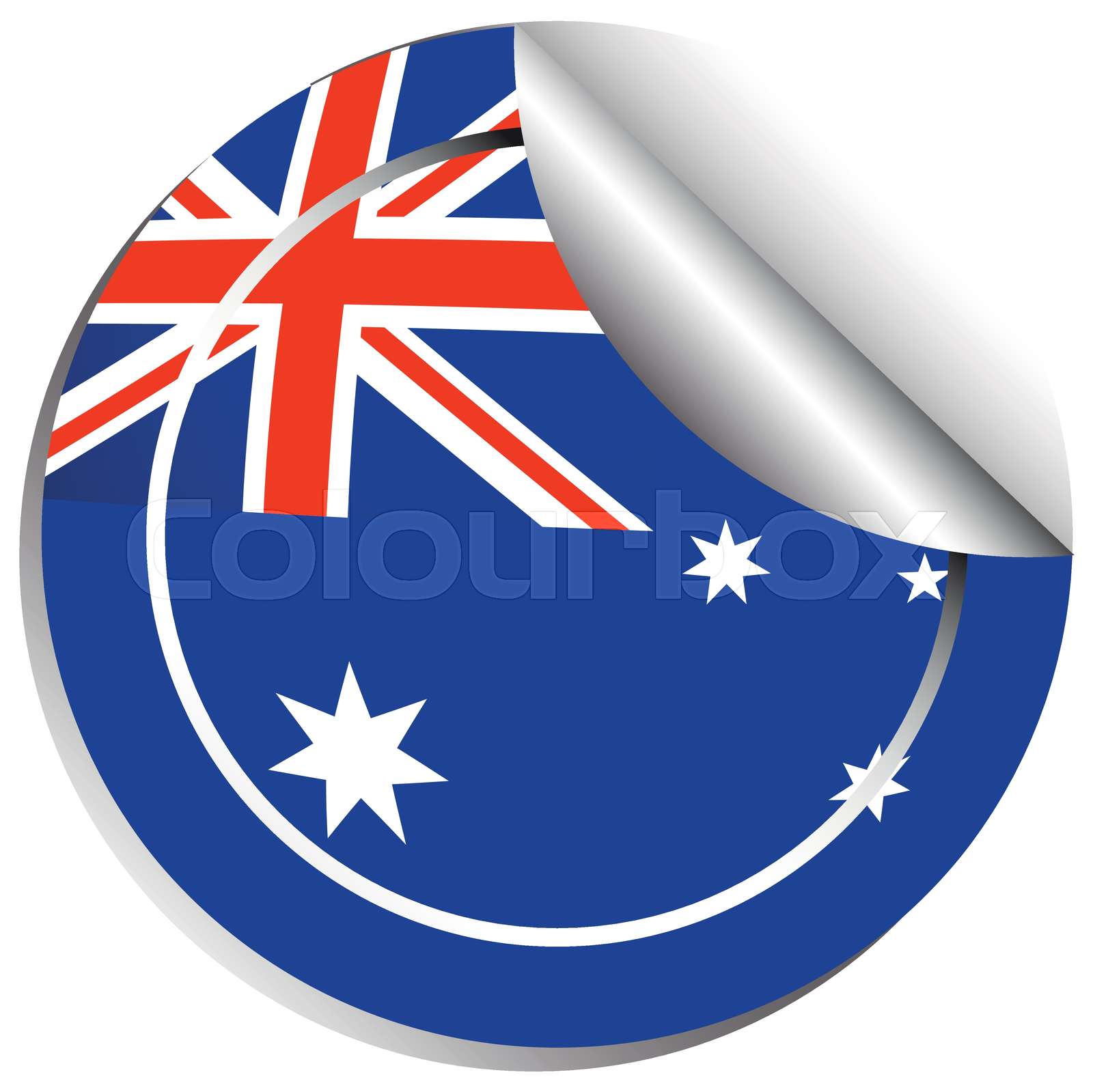 Sticker design for Australia flag | Stock vector | Colourbox