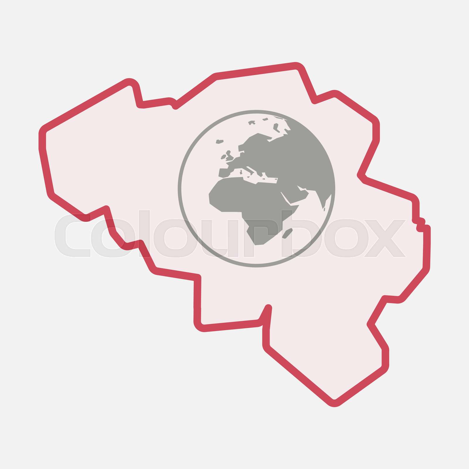 erdball, gebietsgrenze, icon | Stock-Vektor | Colourbox