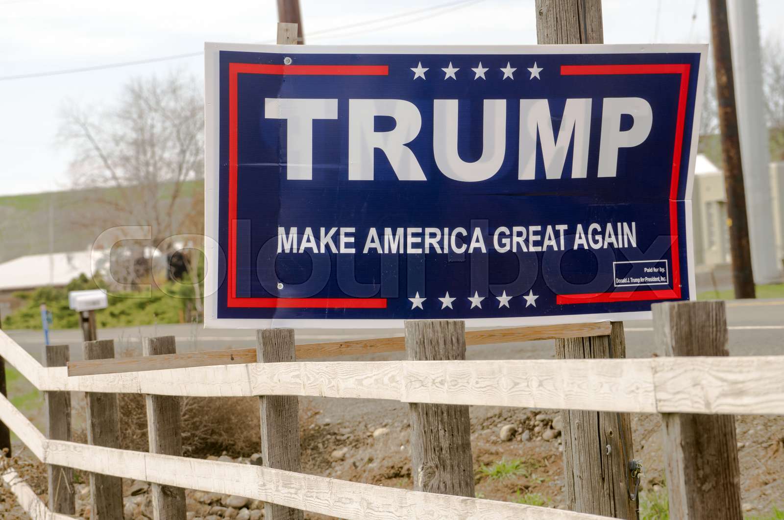 Political Sign Banner Trump Make America Great Again | Stock image ...
