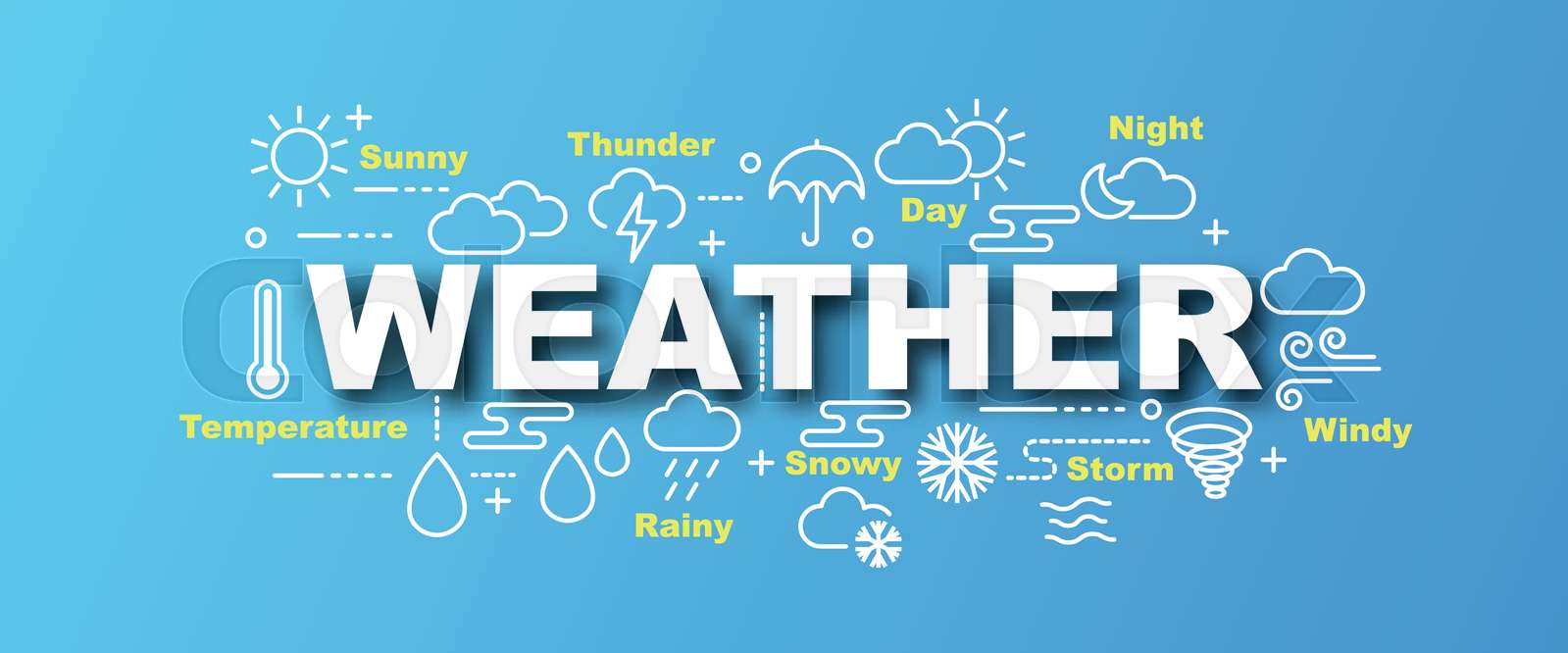 weather vector banner | Stock vector | Colourbox