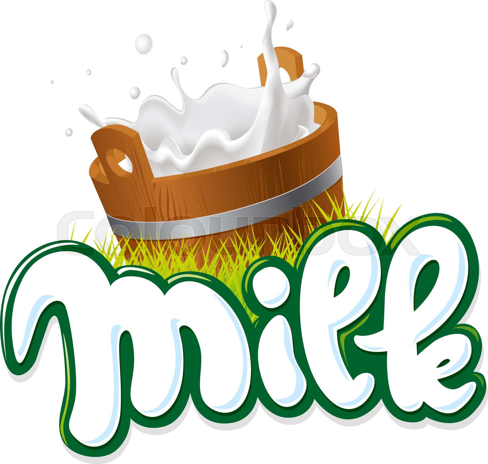 milch, design, cartoon | Stock-Vektor | Colourbox