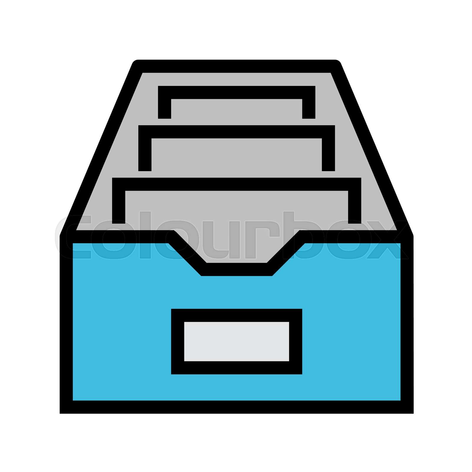 File Cabinet Flat Vector Icon | Stock vector | Colourbox