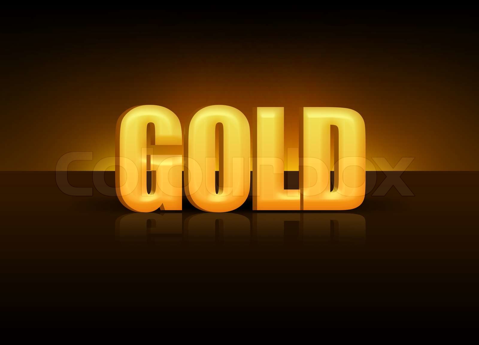 Gold sign in 3d | Stock image | Colourbox