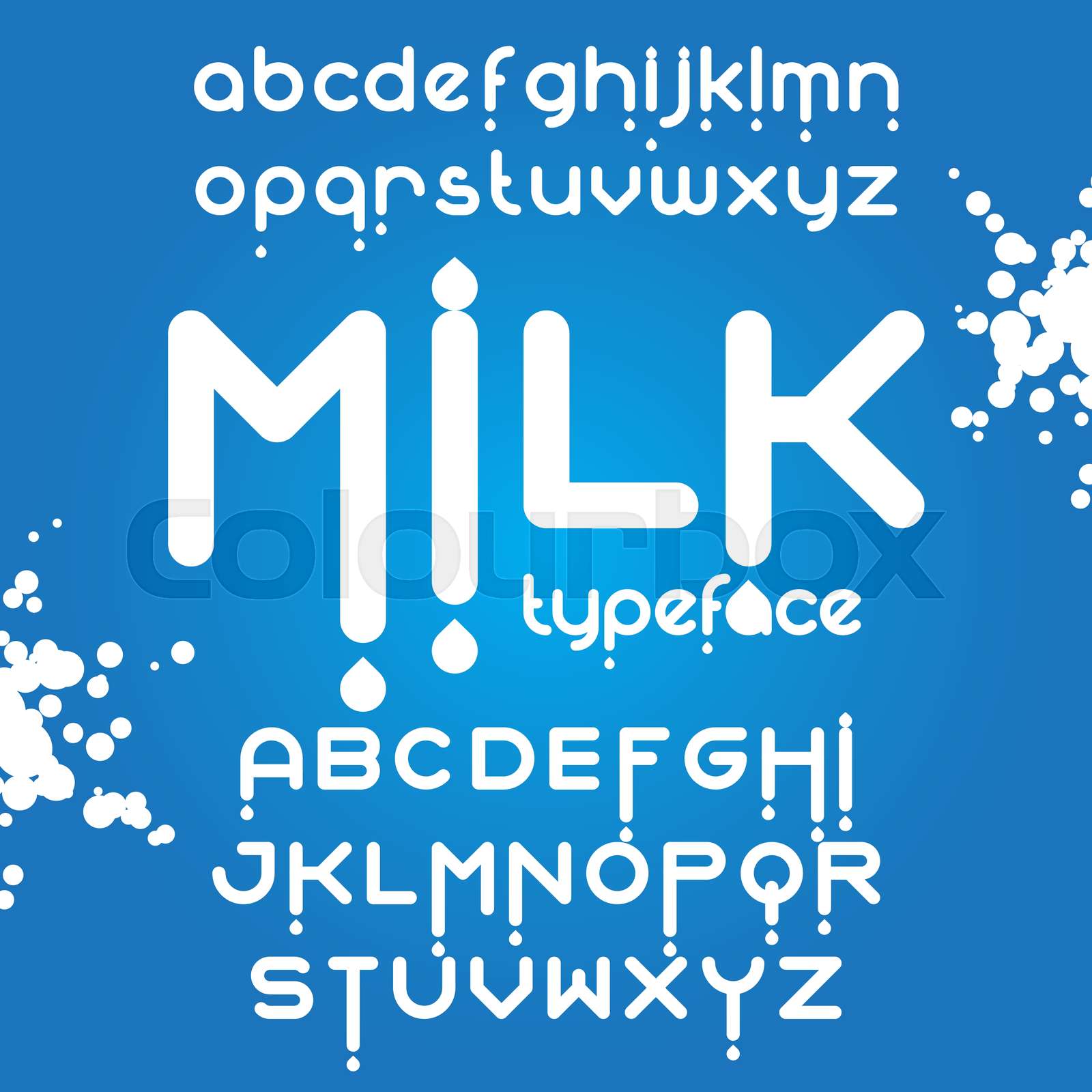 Milk Font set | Stock vector | Colourbox