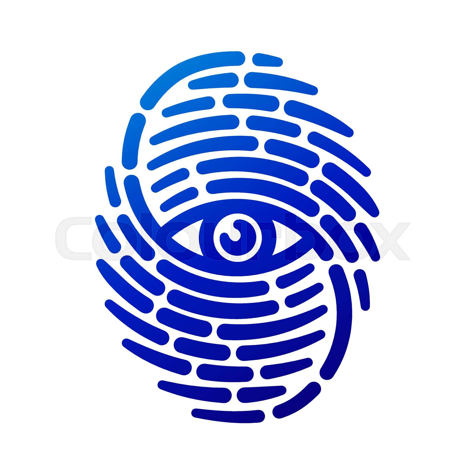 Fingerprint with eye | Stock vector | Colourbox