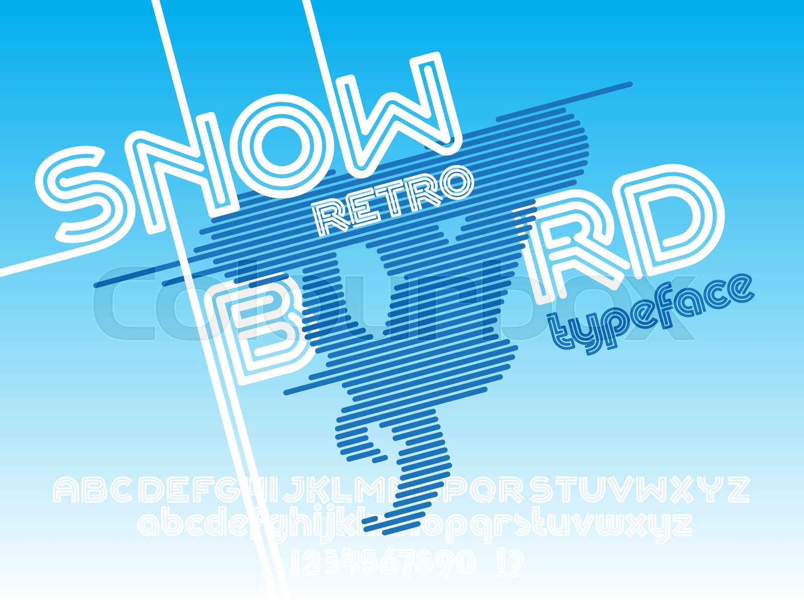 Snowboard font | Stock vector | Colourbox