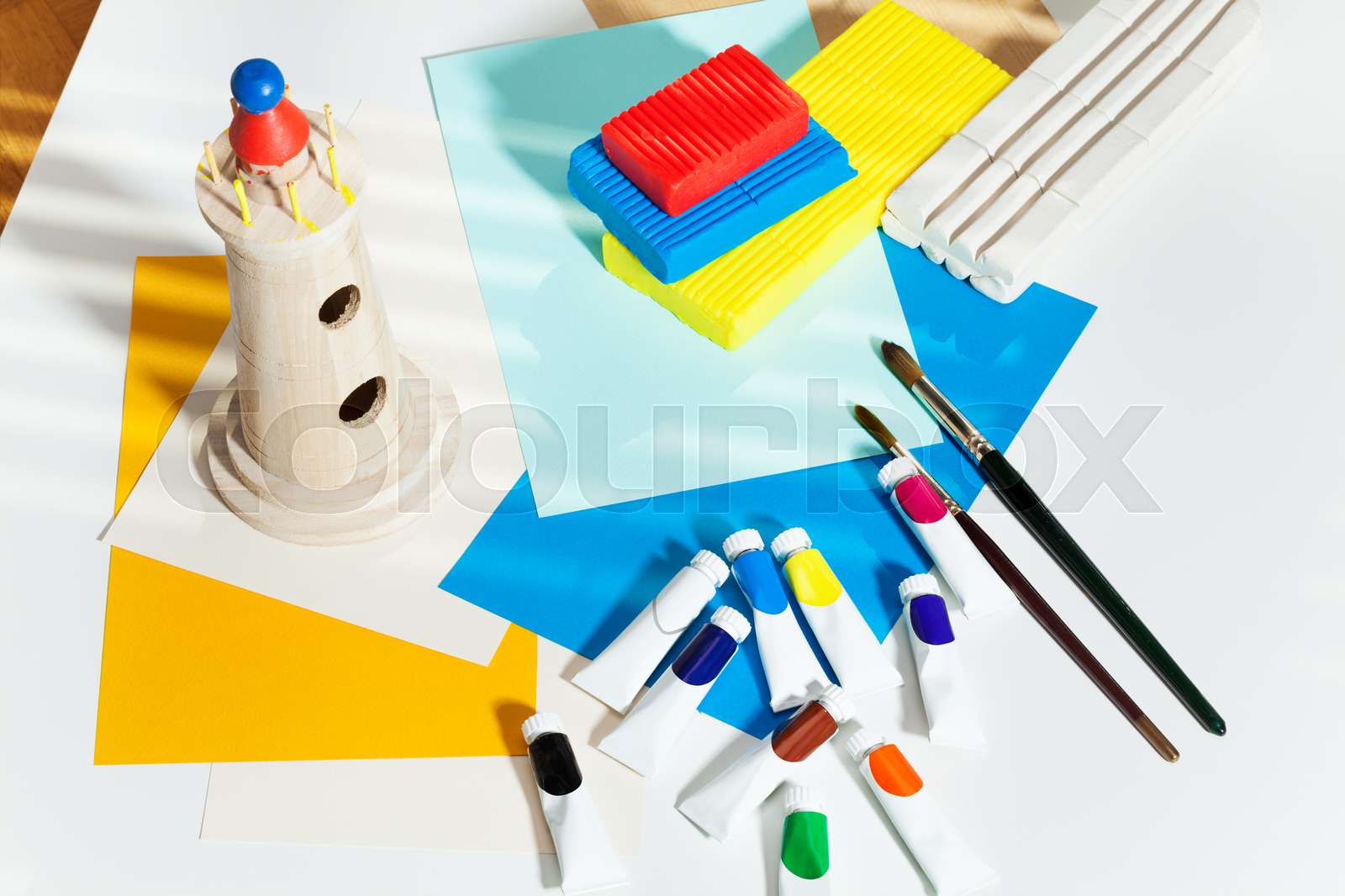 Set of stationery for art and creations | Stock image | Colourbox