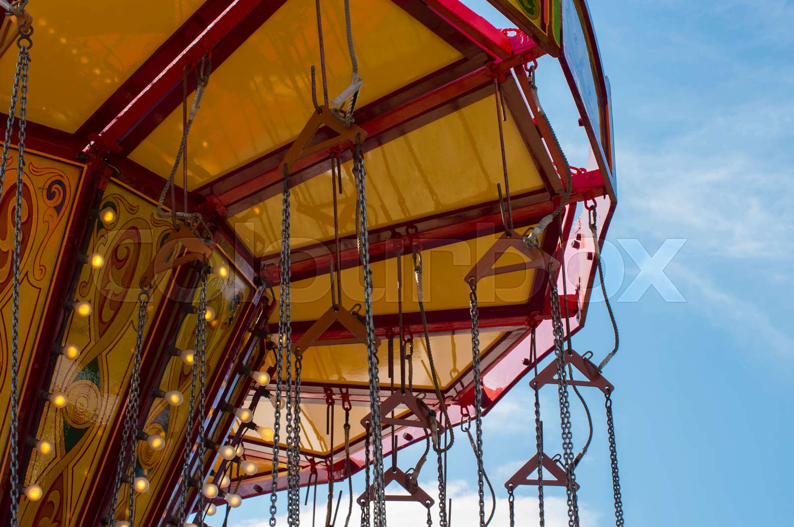Chain swing carousel ride | Stock image | Colourbox