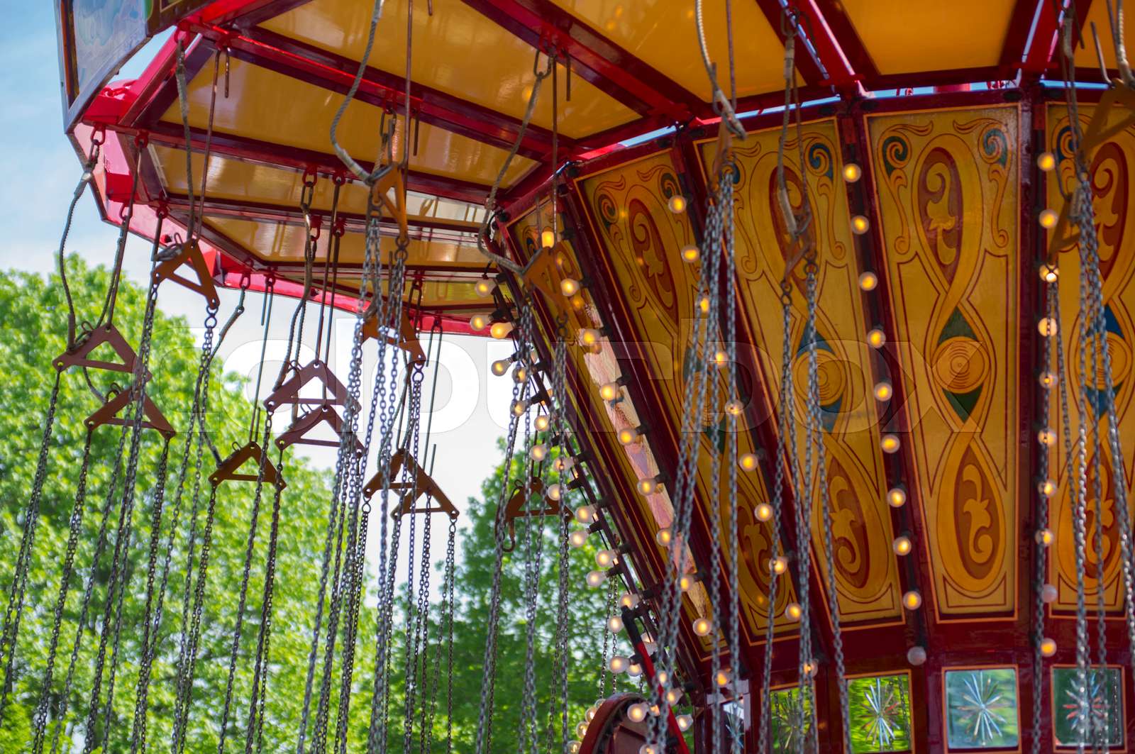 Chain swing carousel ride | Stock image | Colourbox