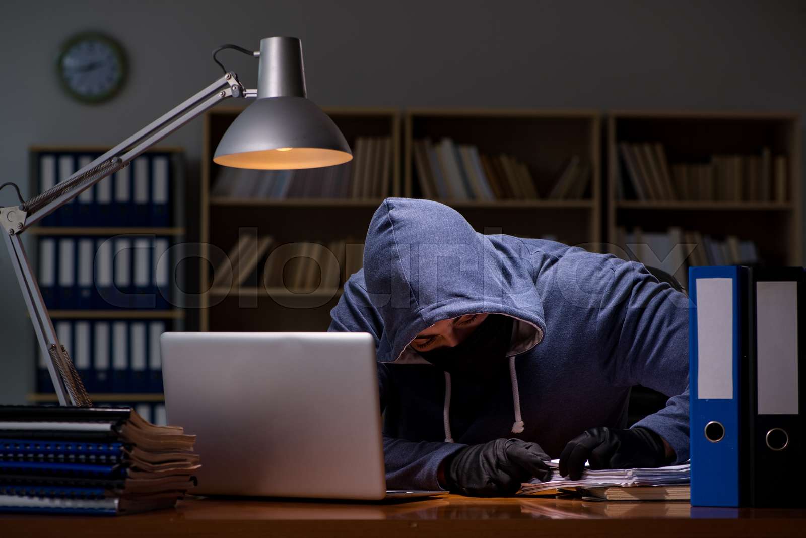 Hacker Stealing Personal Data From Home Computer Stock Image Colourbox